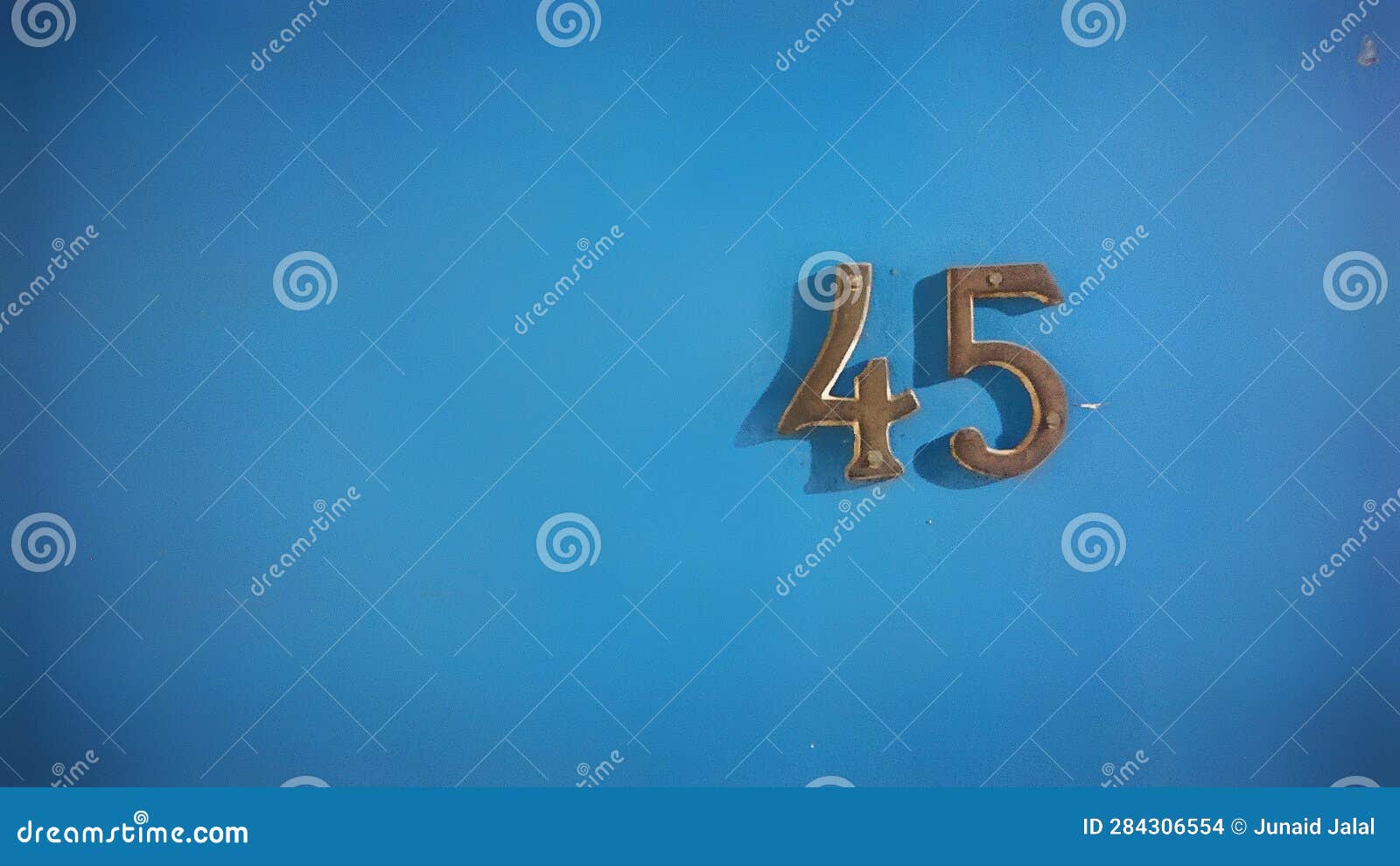 Number Symbol 45 on Blue Background. Stock Photo - Image of advertising ...