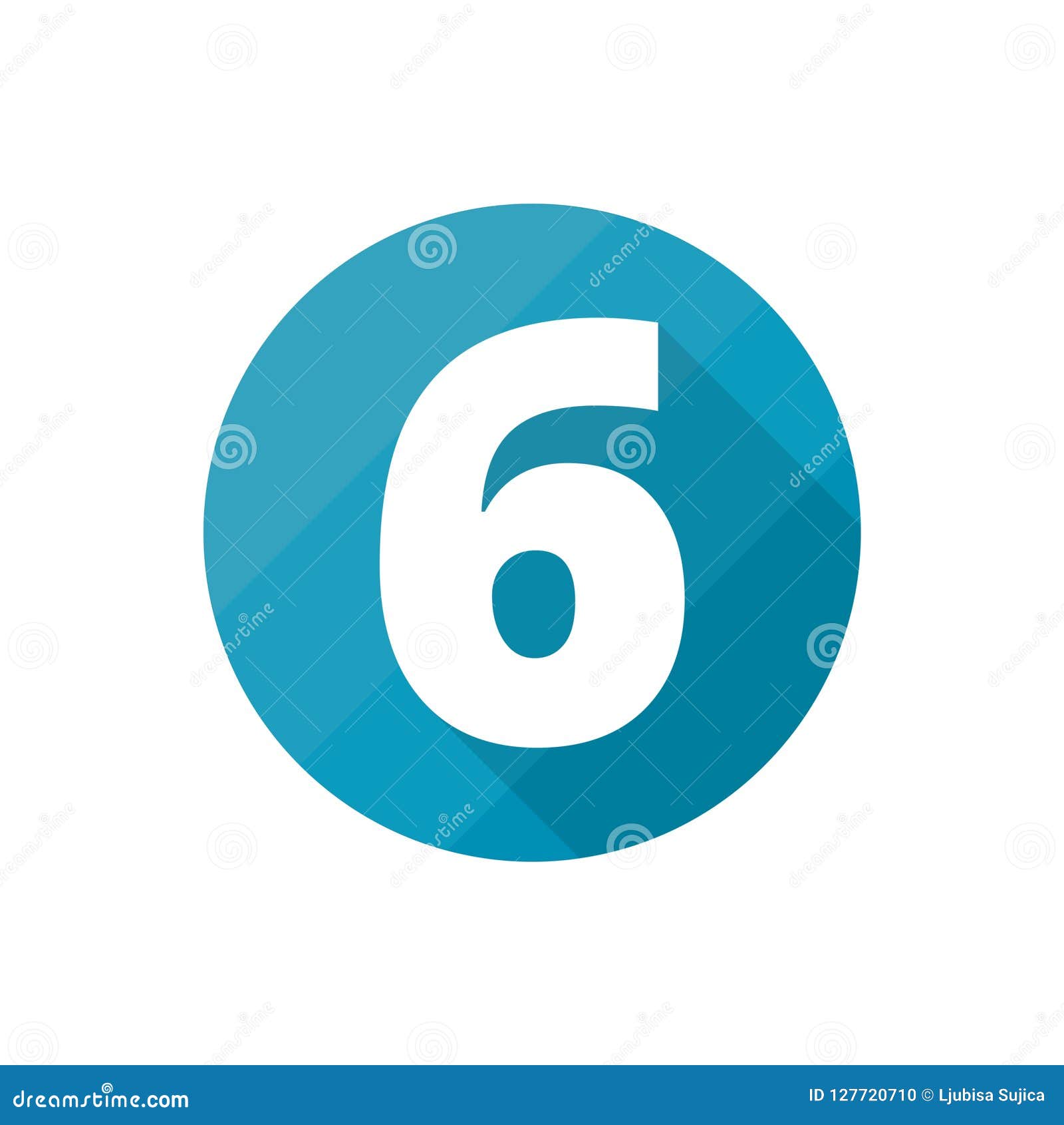Number Symbol 6, Flat Icons Set with Long Shadow Stock Vector ... Number Symbol 6, Flat Icons Set with Long Shadow Stock Vector ...
