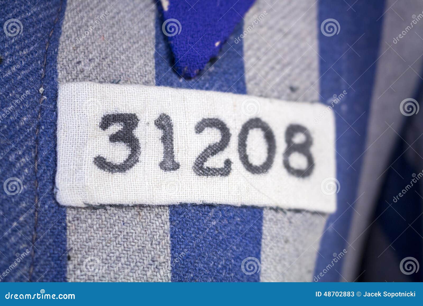Number And Symbol On Nazi Concentration Camp Clothes Editorial Photo ...