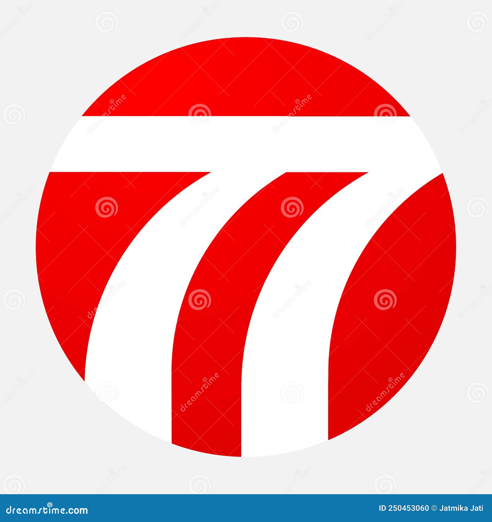 Number 77 symbol stock vector. Illustration of elegance - 250453060