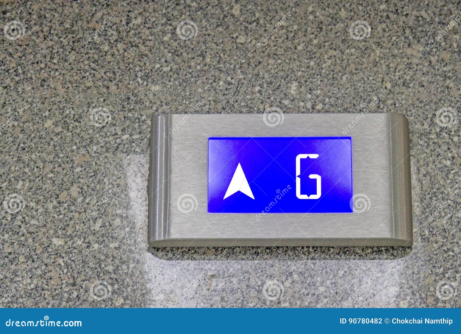 The Number Tells the G Floor of the Elevator Stock Photo - Image of ...