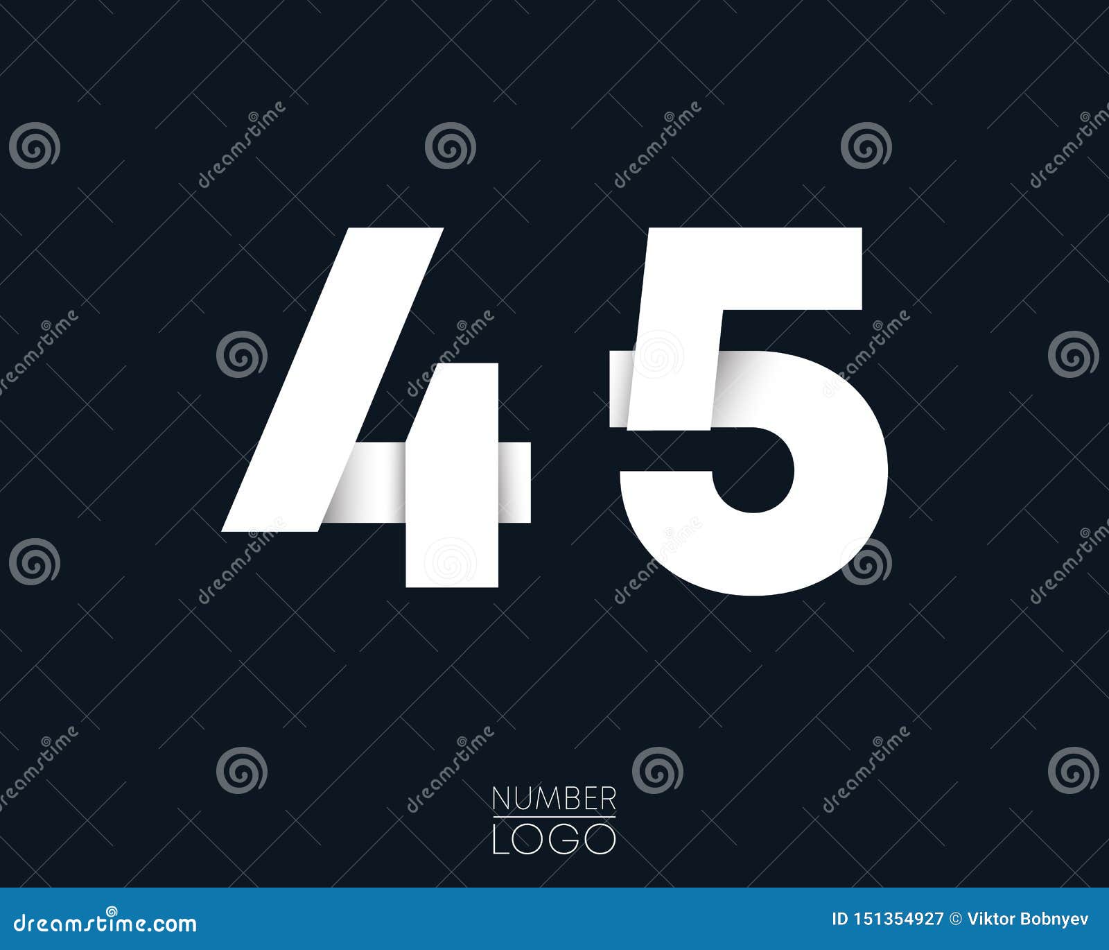Number 4 and 5 Template Logo Design. Vector Illustration Stock Vector ...