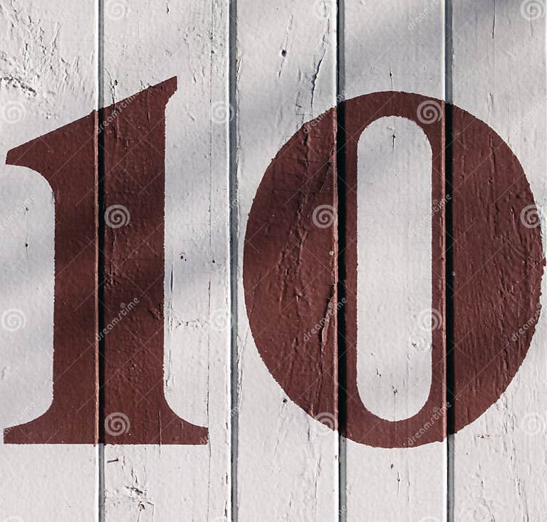 Number ten stock photo. Image of digits, wooden, wall - 12621268