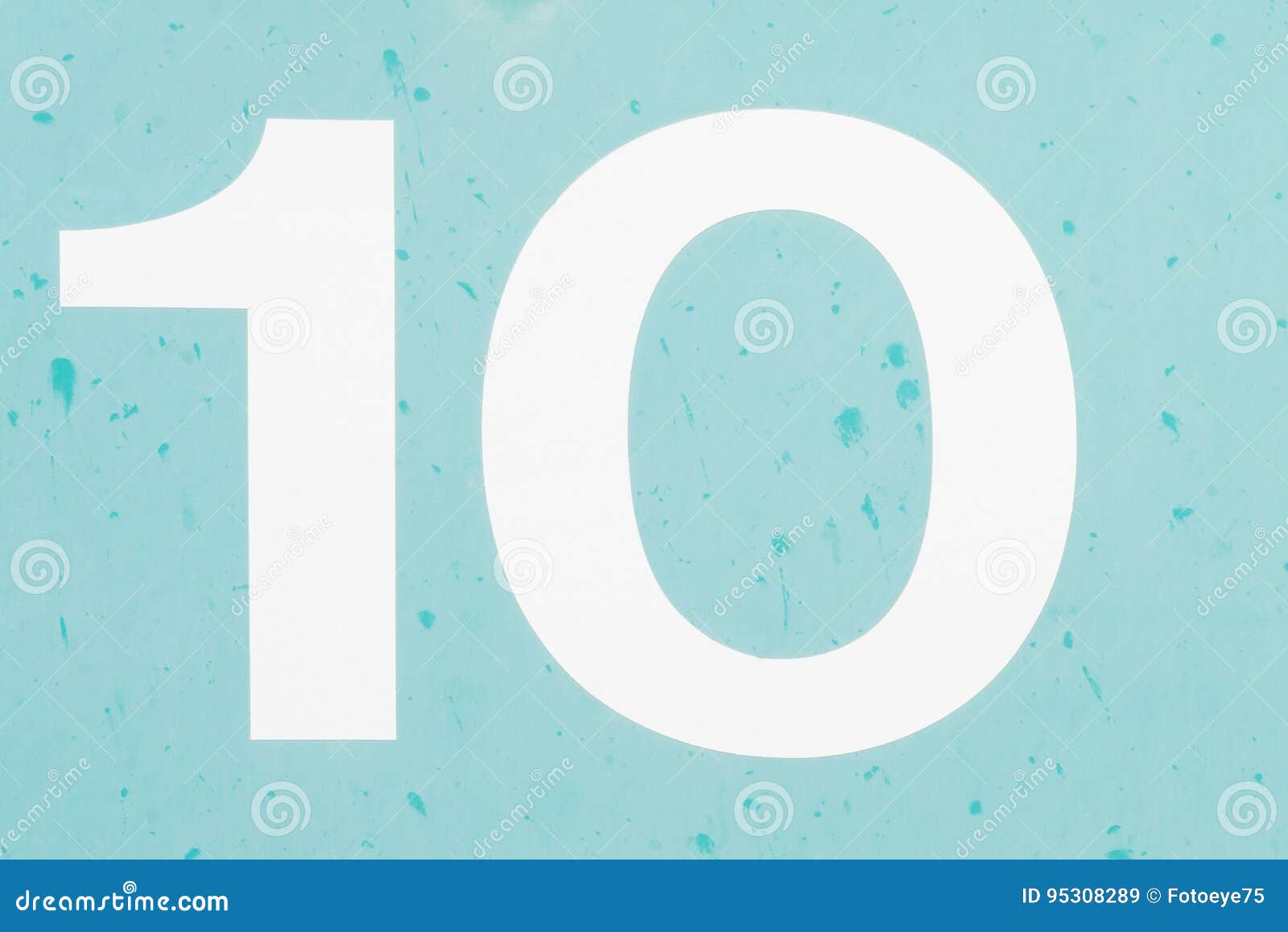 Number 10 Ten Blue Old Metal Background Texture Stock Image - Image of ...