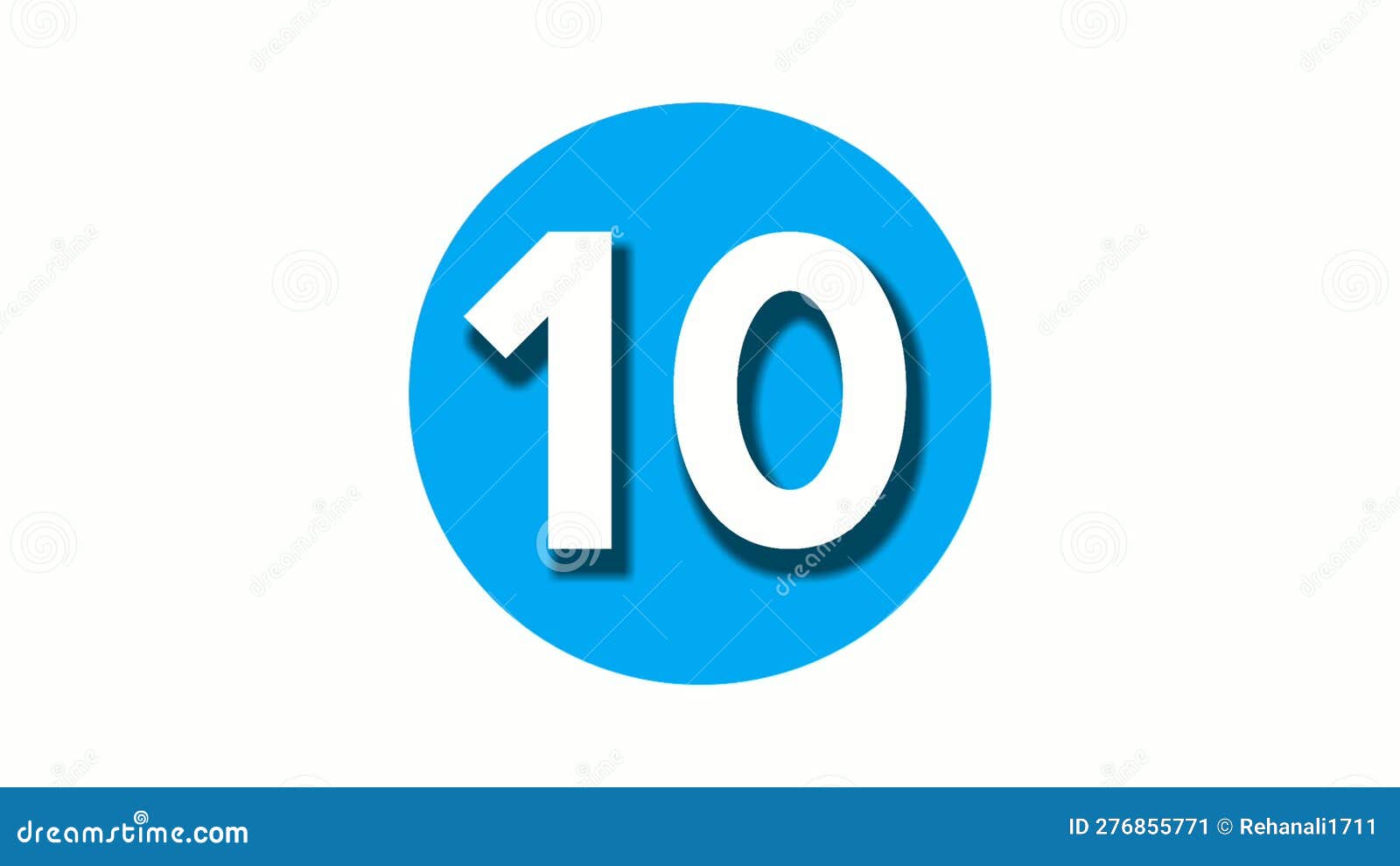 Number Ten 10 Cartoon Animation on White Background Stock Video - Video ...