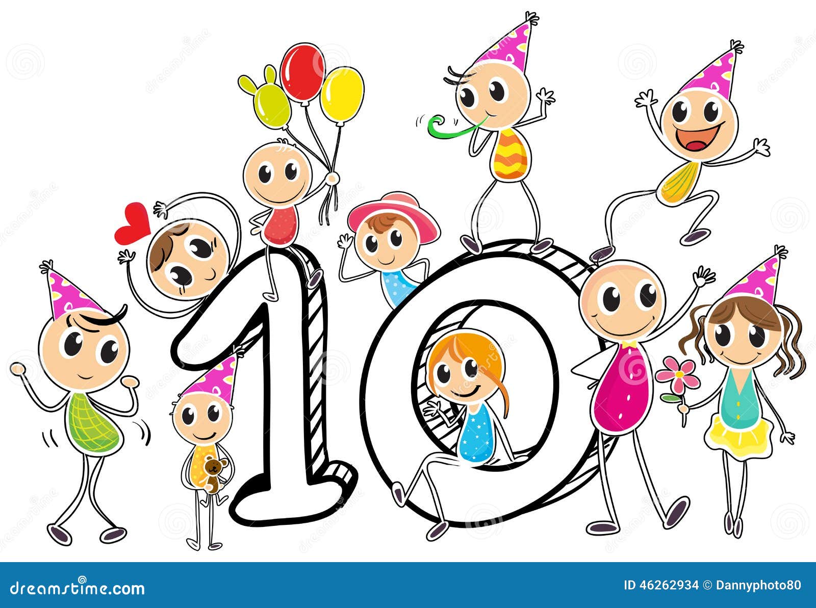 Number ten stock vector. Illustration of number, banner - 46262934