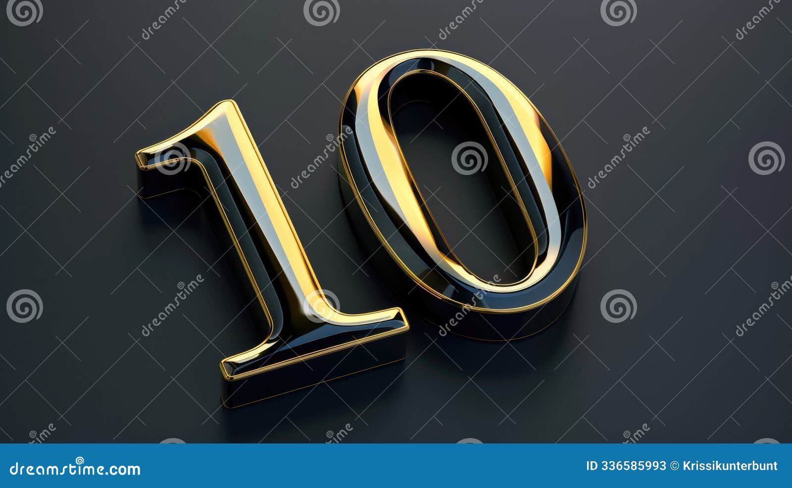 Number Ten Luxury Design AI Generated Stock Illustration - Illustration ...