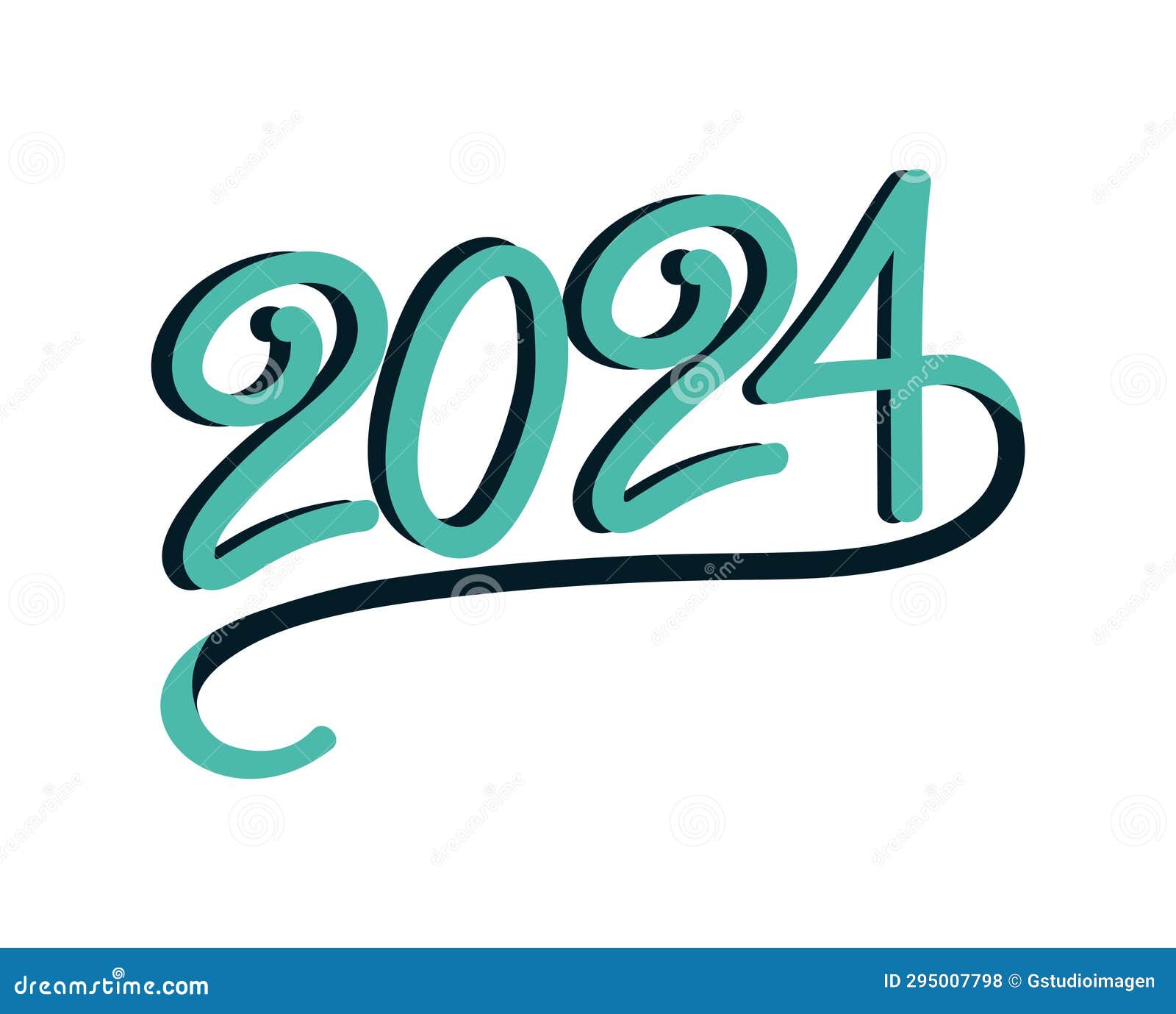 2024 Number Text Illustration Stock Vector - Illustration of text ...