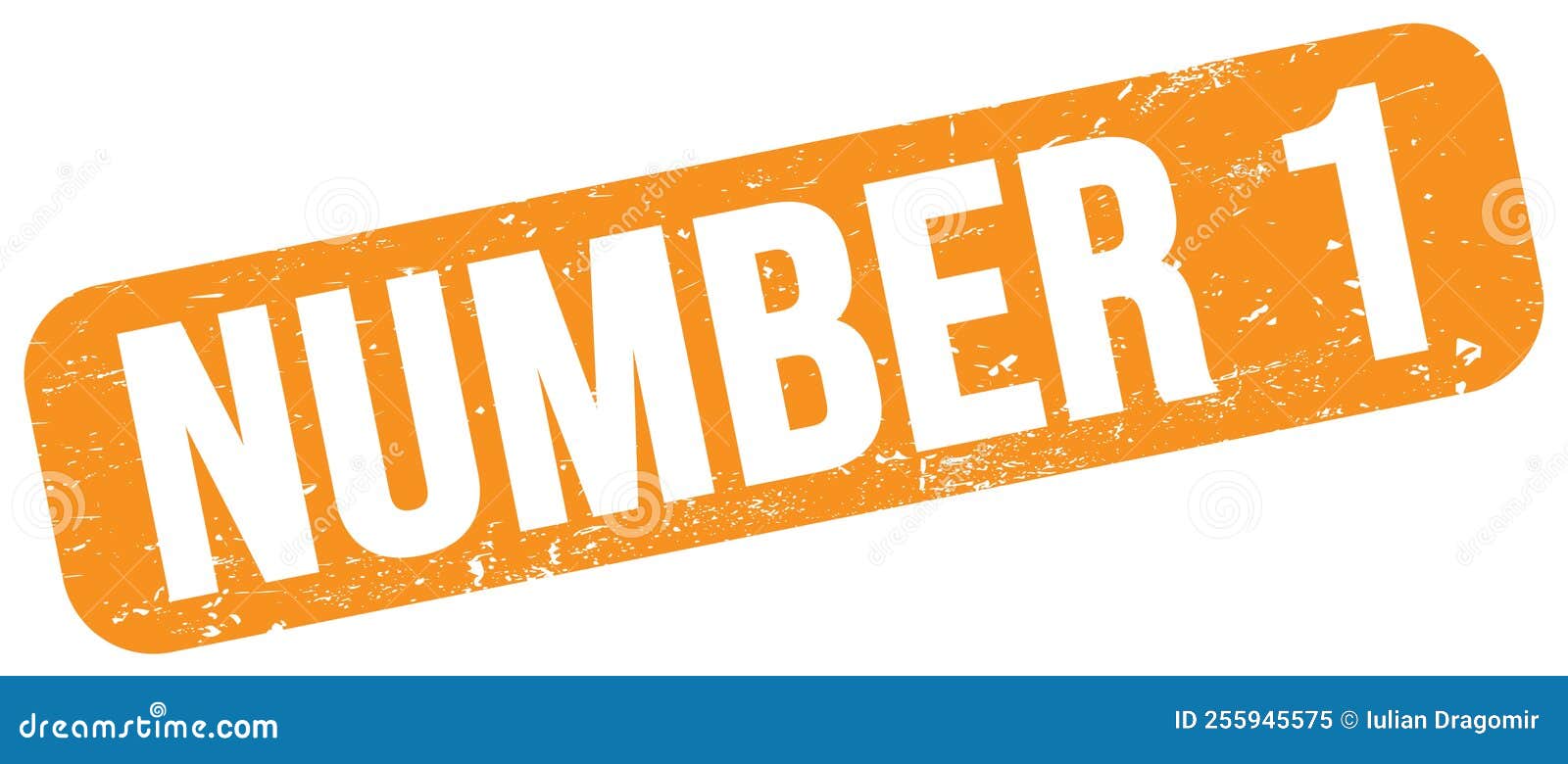 NUMBER 1 Text on Orange Grungy Stamp Sign Stock Illustration ...