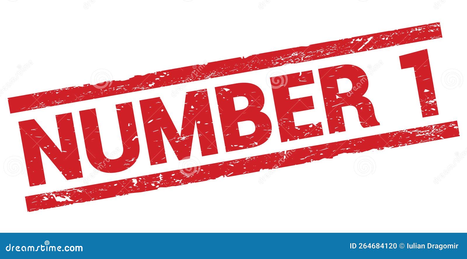 NUMBER 1 Text on Red Rectangle Stamp Sign Stock Illustration ...