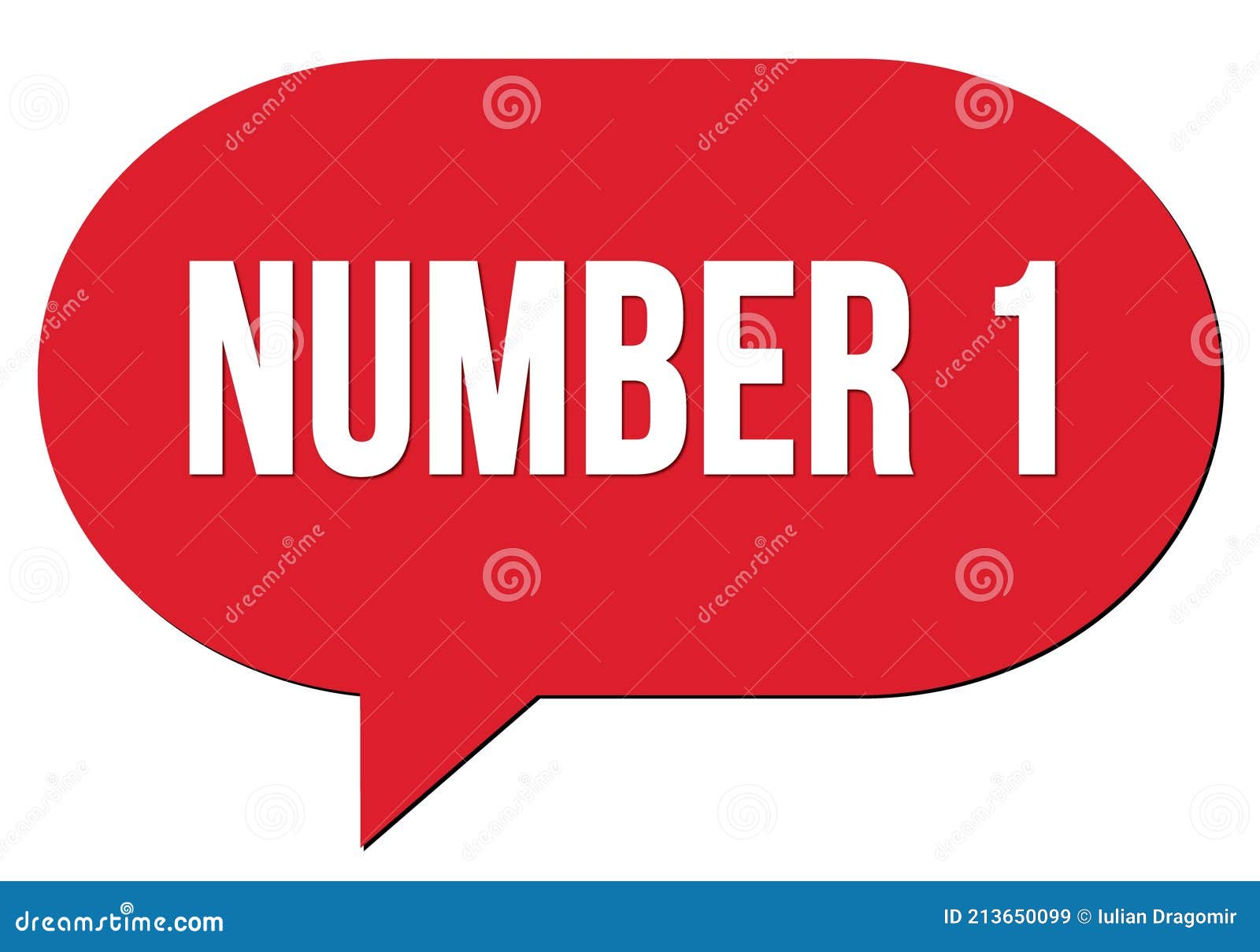 NUMBER 1 Text Written in a Red Speech Bubble Stock Illustration ...