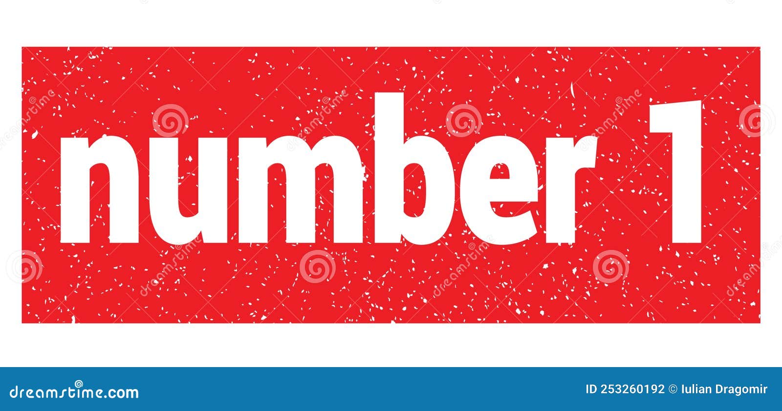 Number 1 Text Written on Red Stamp Sign Stock Illustration ...