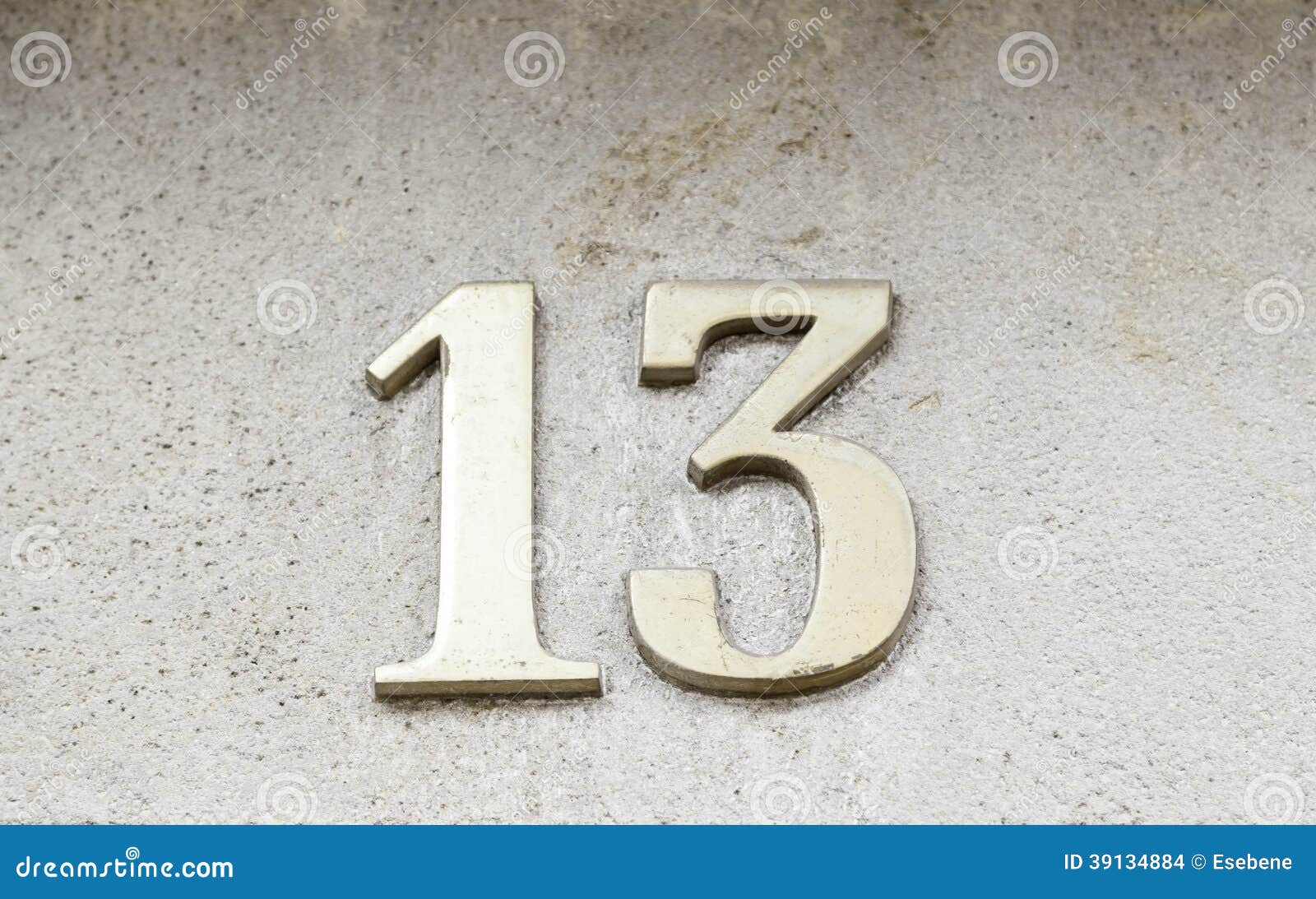 Number thirteen on a wall stock photo. Image of italy - 39134884