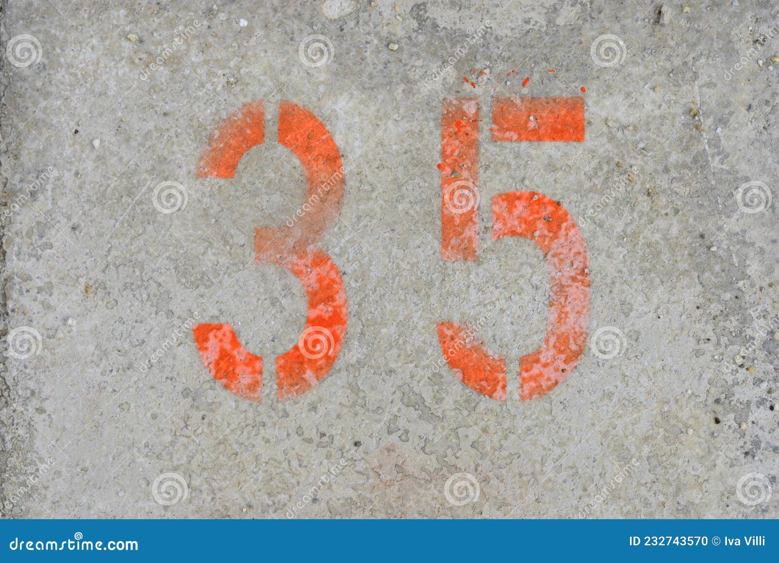 Number thirty five stock photo. Image of space, five - 232743570