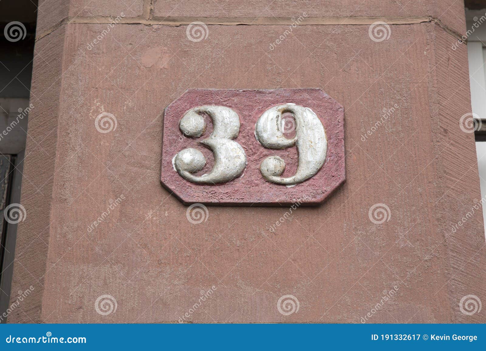 Number Thirty-nine on Building Stock Image - Image of decade, entrance ...