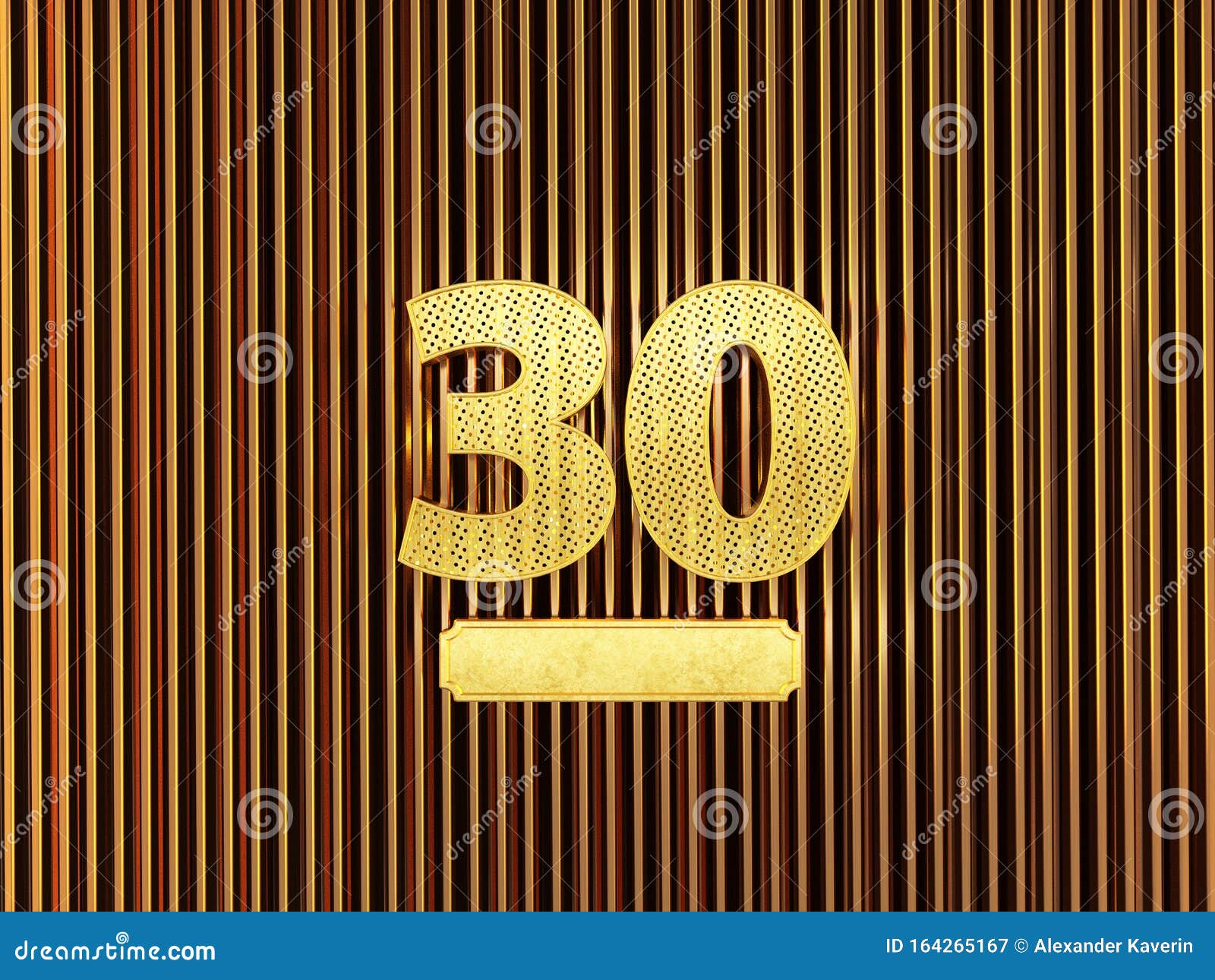 Number 30 Number Thirty with Small Holes Stock Illustration ...