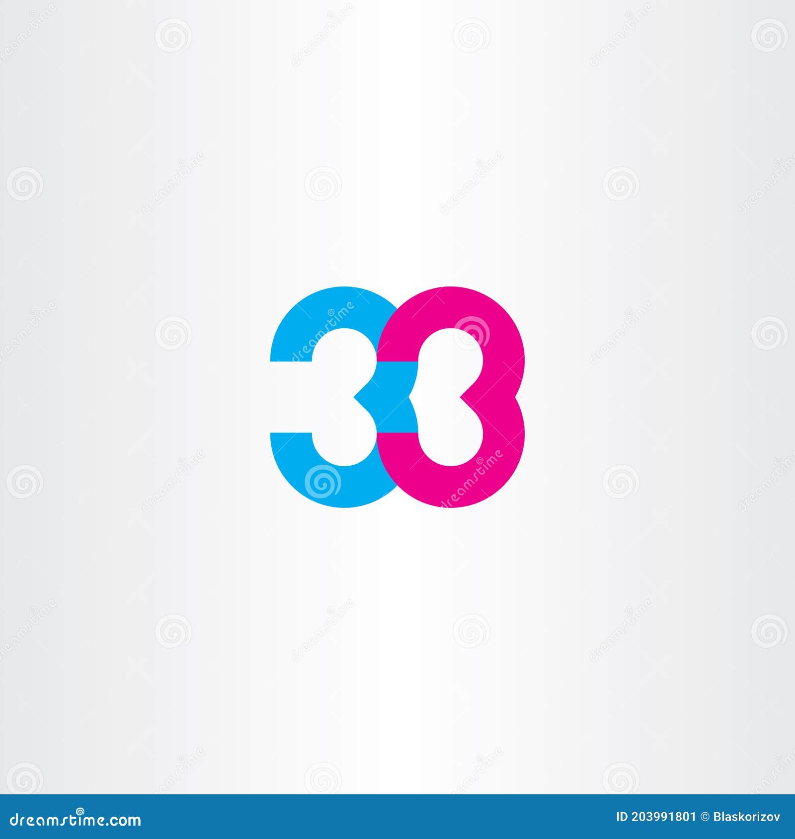 Number 33 Thirty Three Icon Vector Stock Vector - Illustration of count ...