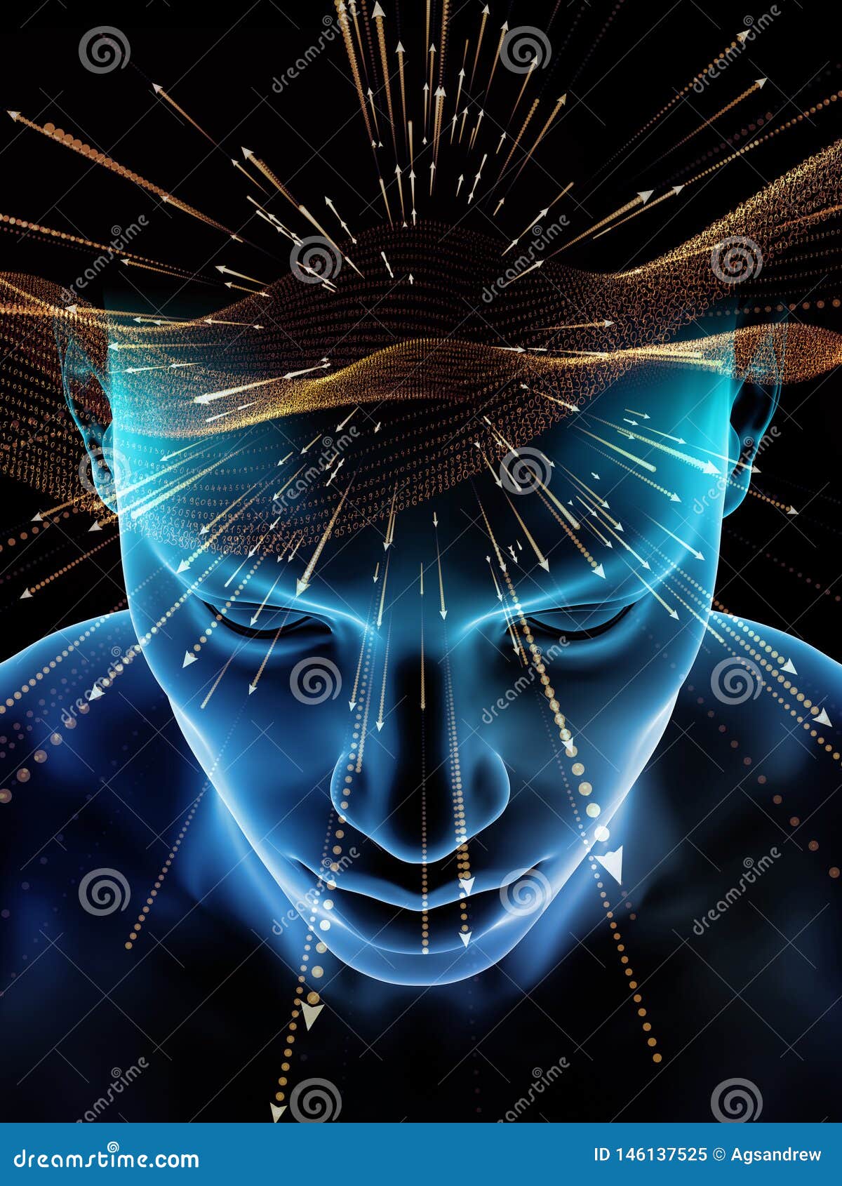 Number Thoughts stock illustration. Illustration of individual - 146137525