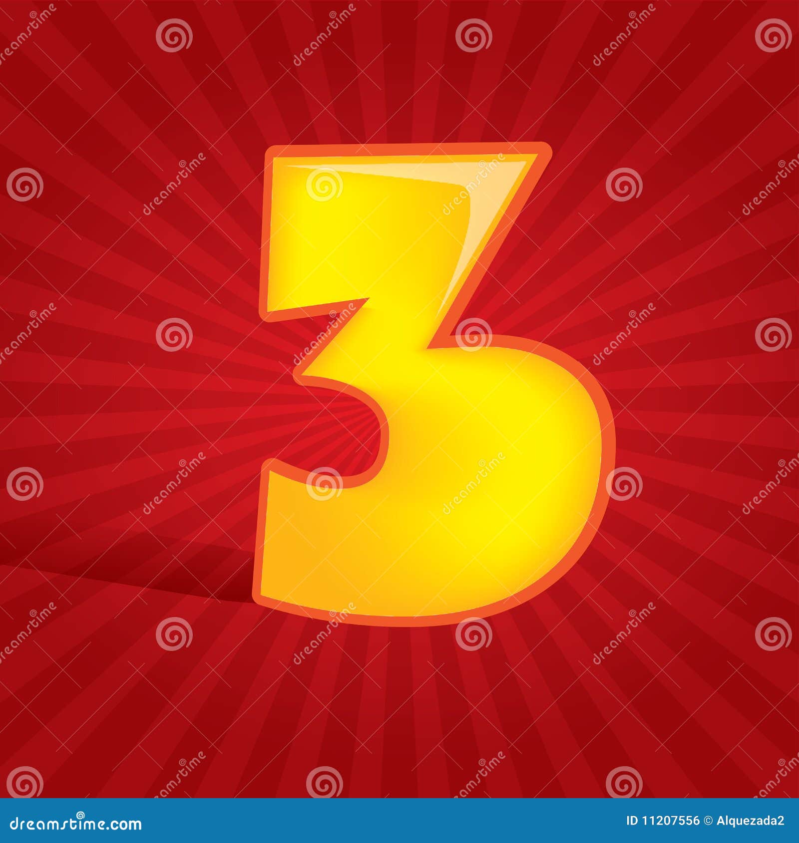 Number three stock illustration. Illustration of sign - 11207556