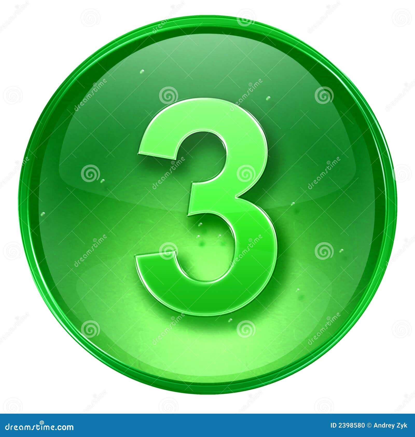Number three icon. stock illustration. Illustration of drop - 2398580