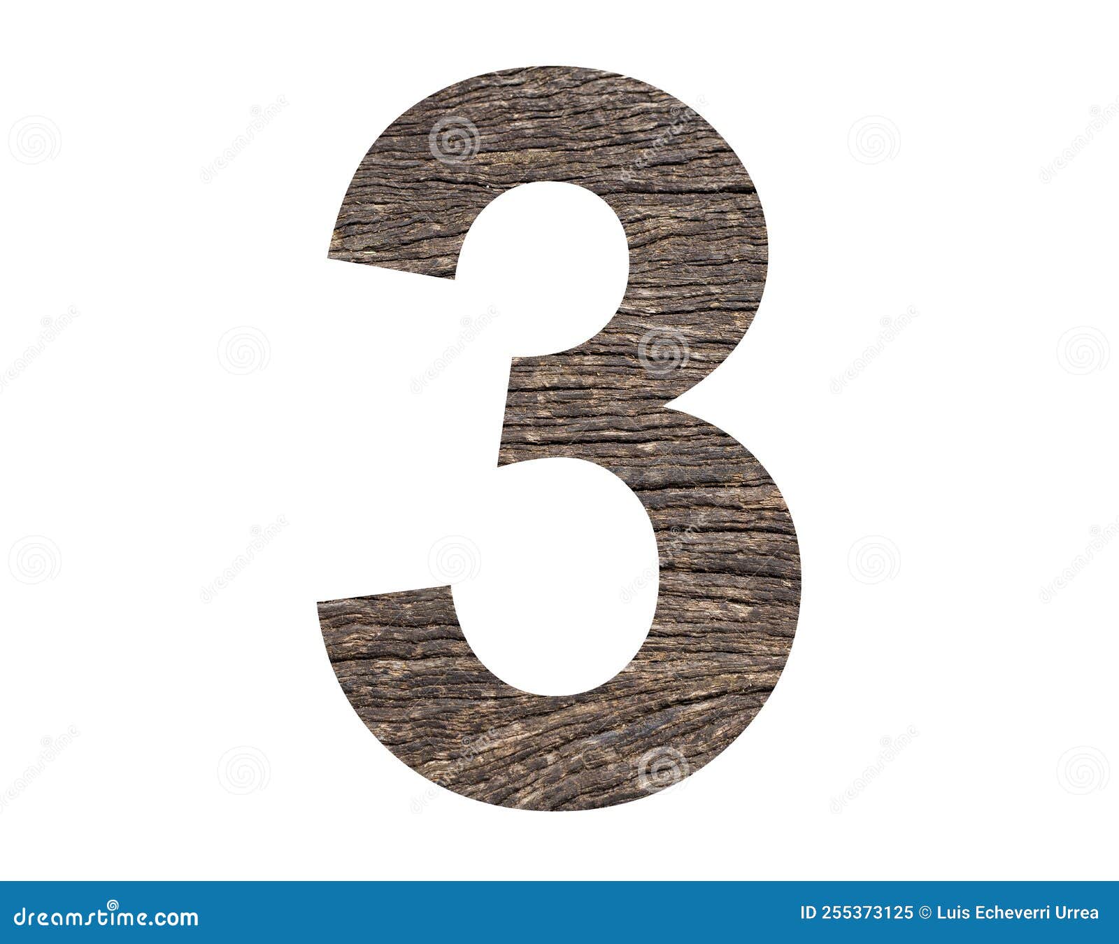 Number Three 3 - Rustic Tree Bark Texture Stock Image - Image of type ...