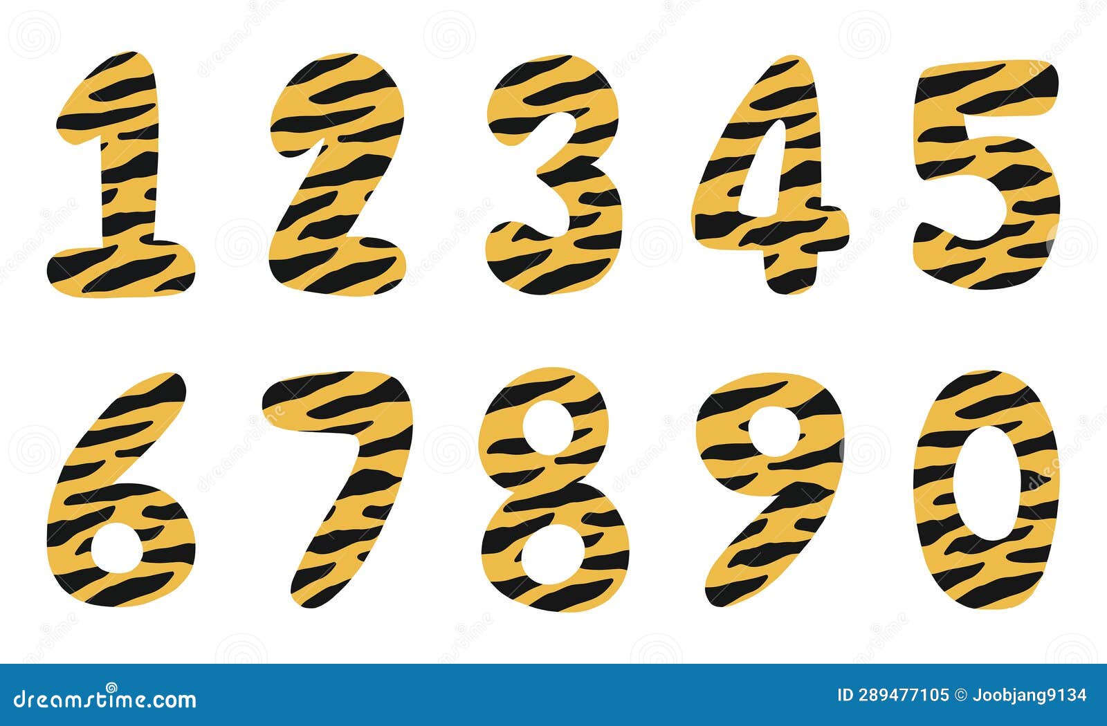 Number Tiger Pattern Paint Drawing Stock Illustration - Illustration of ...