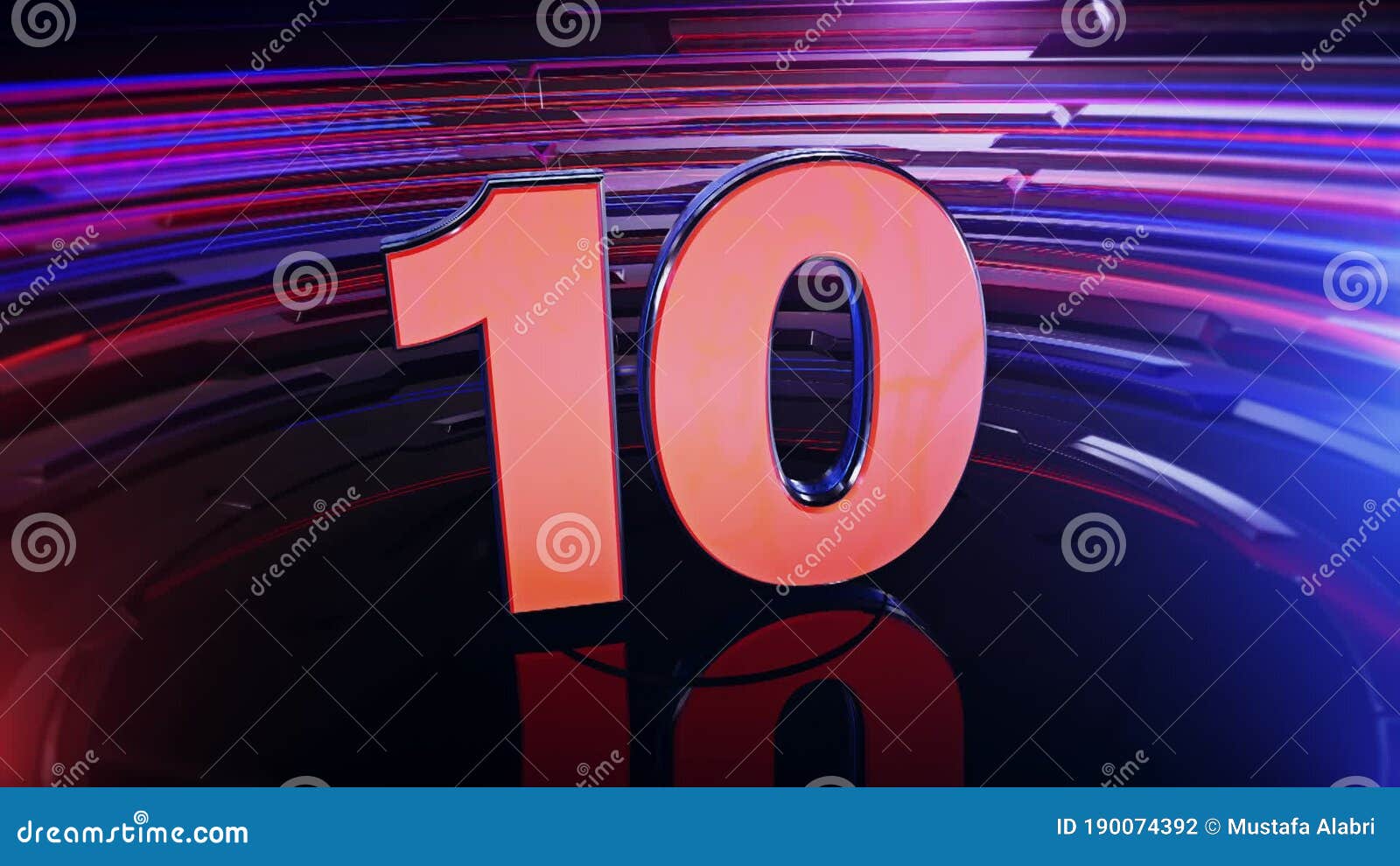 NUMBER 10, Top Ten Numbers Animation , Rendering, Background Stock Footage - Video of movies ...