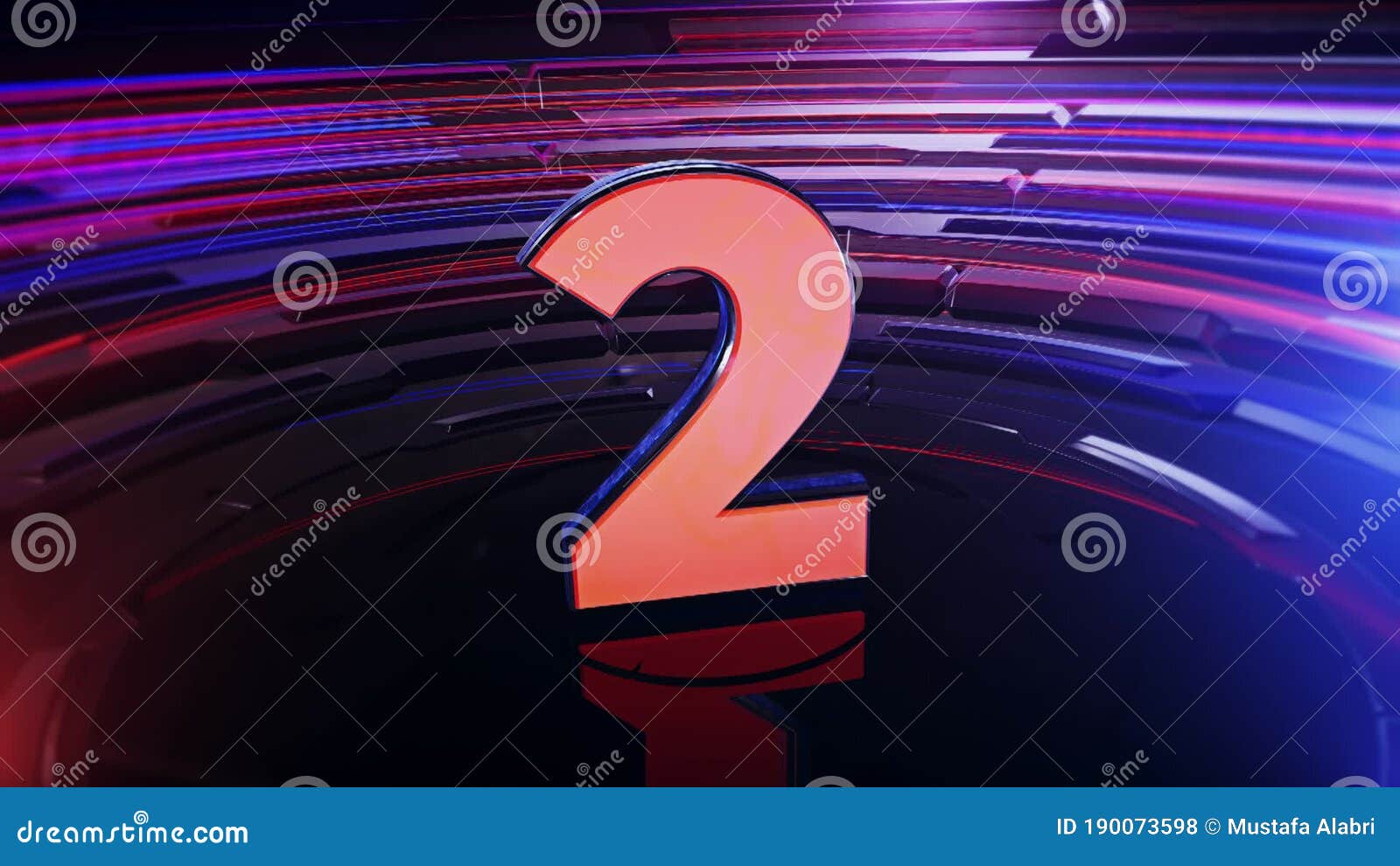 NUMBER 2, Top Ten Numbers Animation , Rendering, Background Stock ...