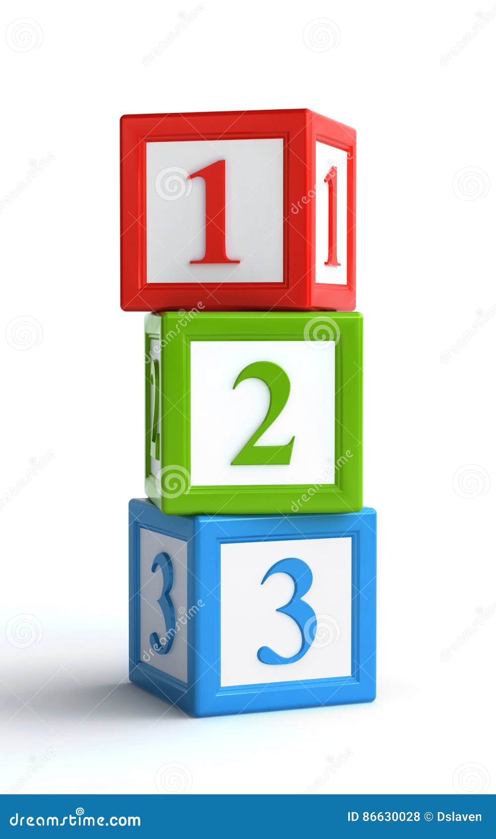 Number toy blocks stock illustration. Illustration of number - 86630028