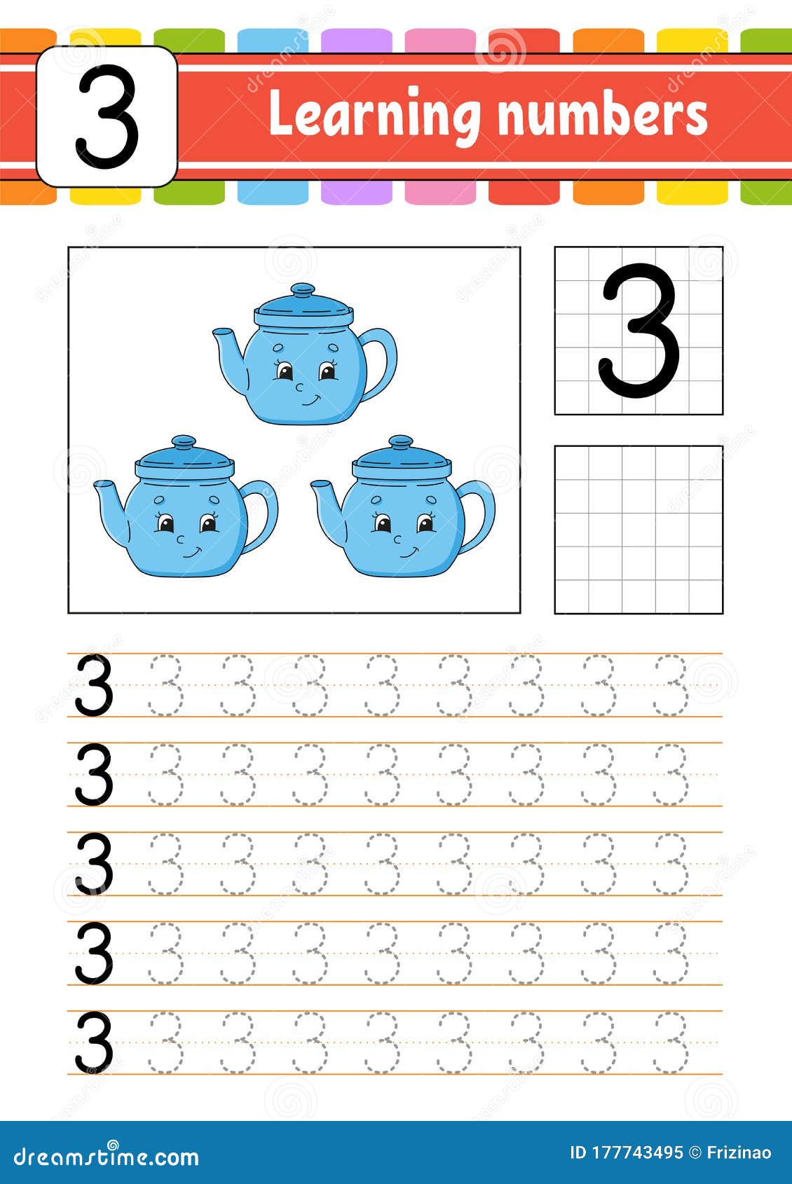 Number 3. Trace and Write. Handwriting Practice. Learning Numbers for ... Number 3. Trace and Write. Handwriting Practice. Learning Numbers for ...