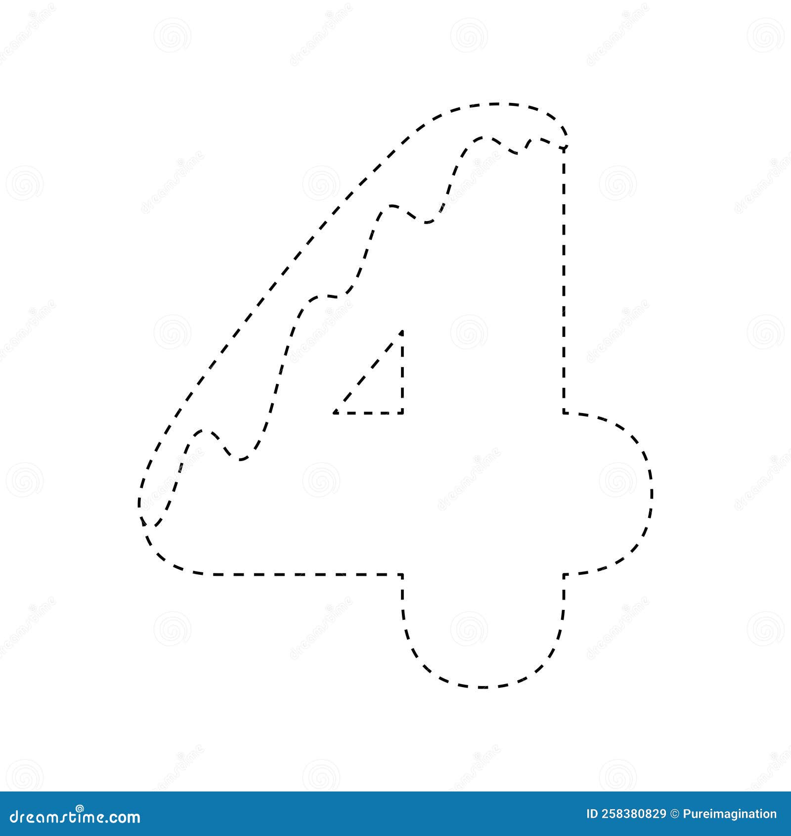 Number 4 Tracing Worksheet for Kids Stock Illustration - Illustration ...