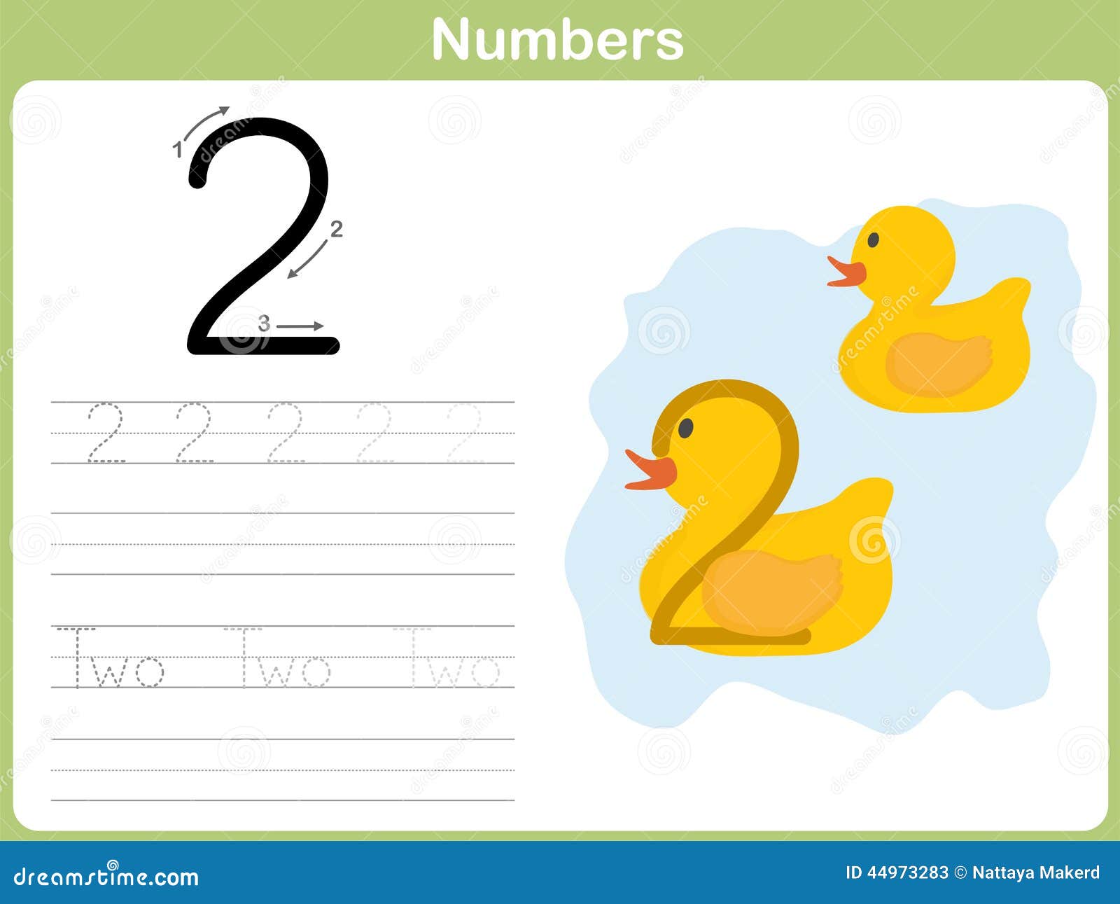 Number Tracing Worksheet: Writing 0-9 Stock Vector - Illustration of ...