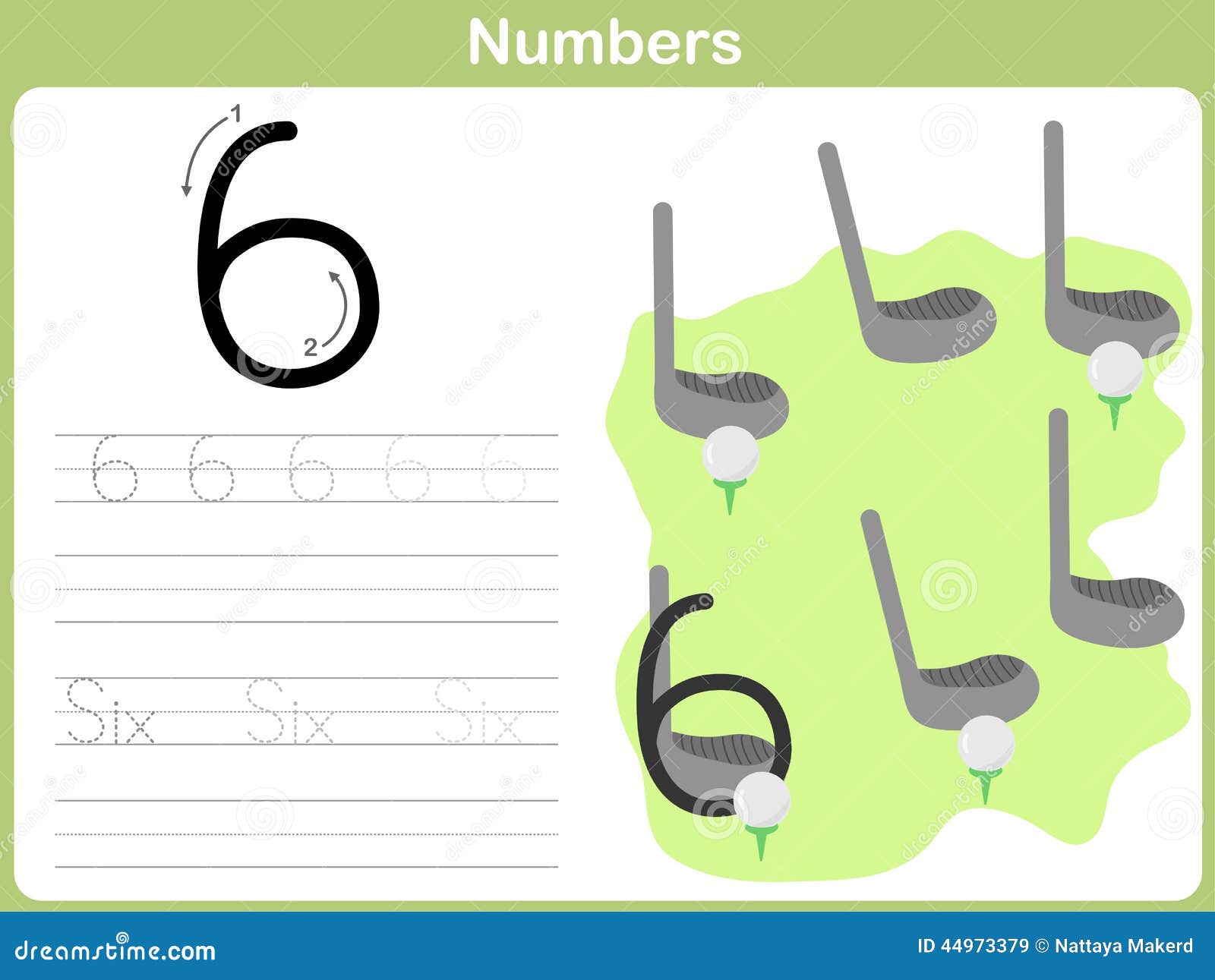 Number Tracing Worksheet: Writing 0-9 Stock Vector - Illustration of ...