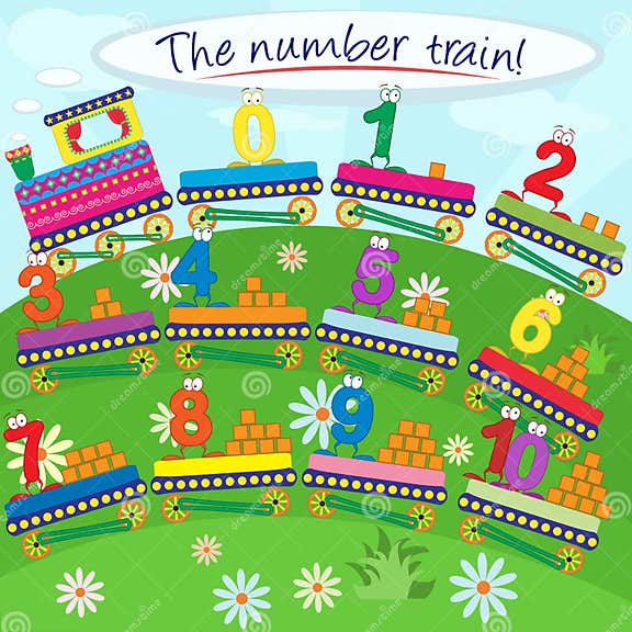 The number train stock vector. Illustration of book, baby - 21582383