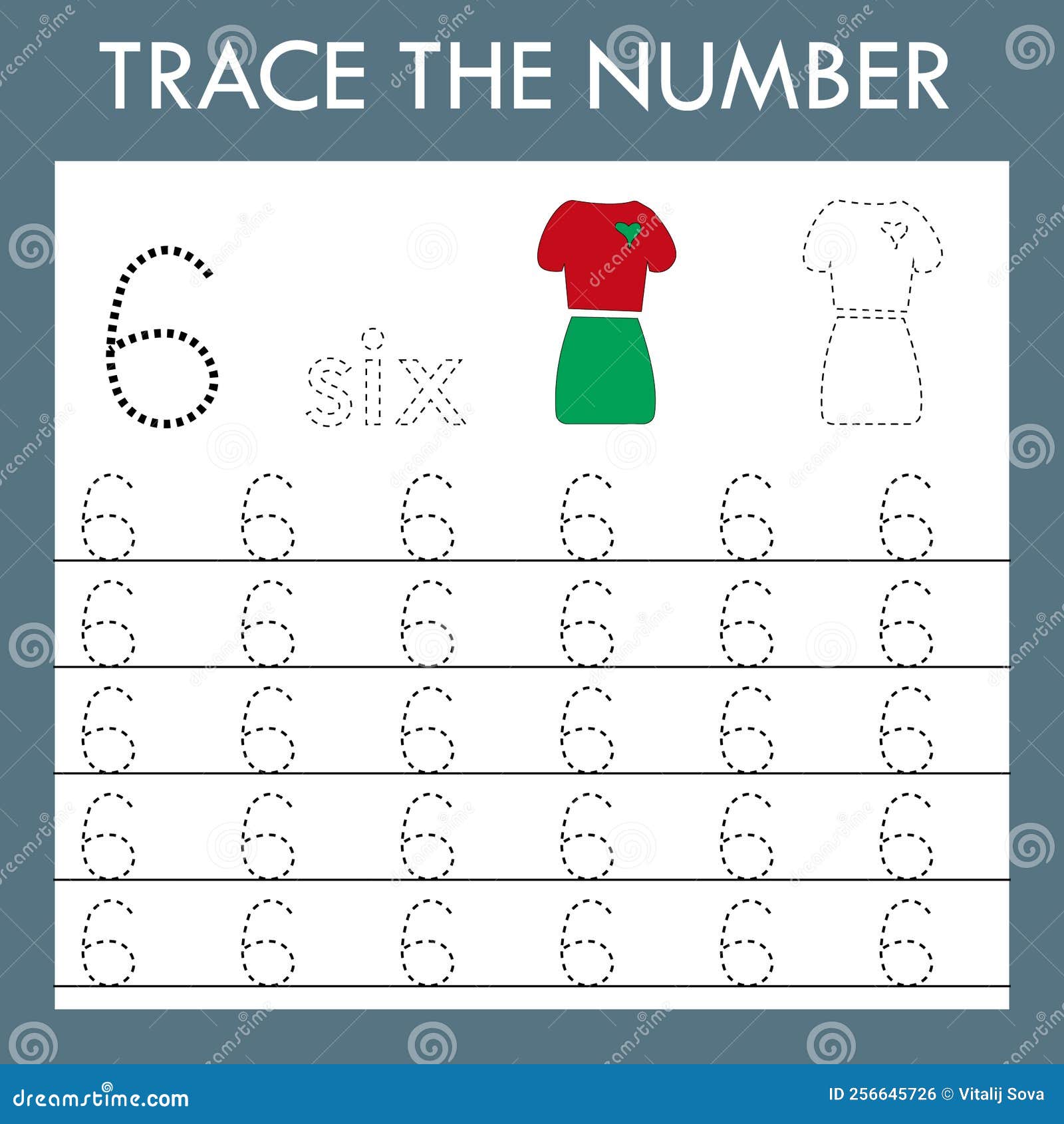 Number training stock illustration. Illustration of practice - 256645726