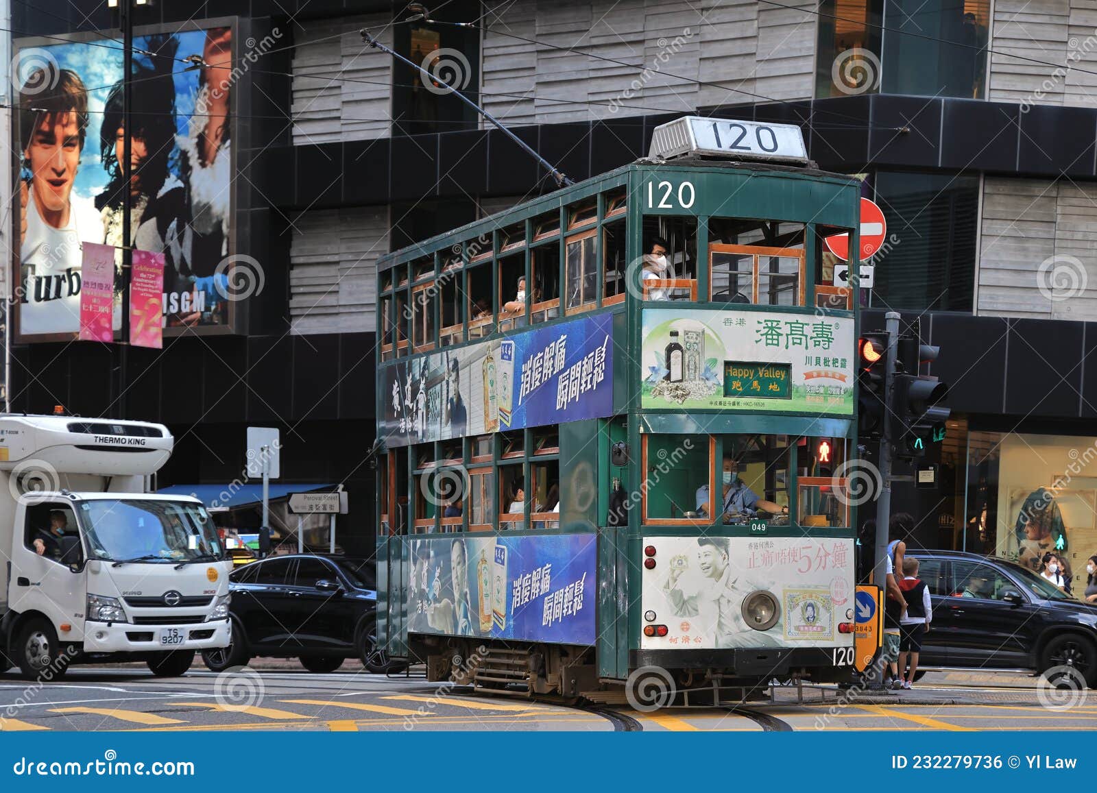 The Number of 120 Tram at Sheung Wan 14 Oct 2021 Editorial Photo ...