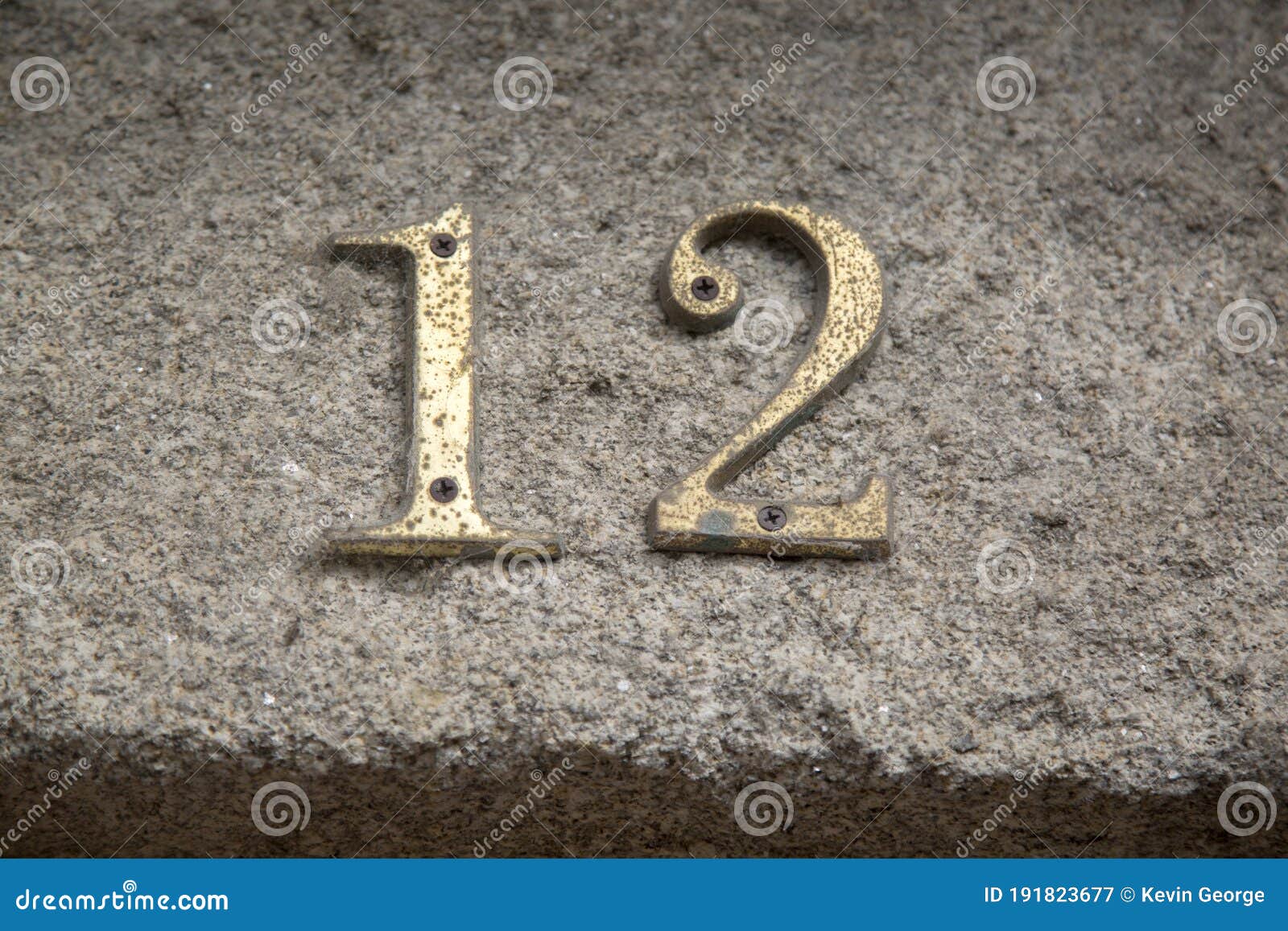 Number Twelve on Wall stock image. Image of home, door - 191823677
