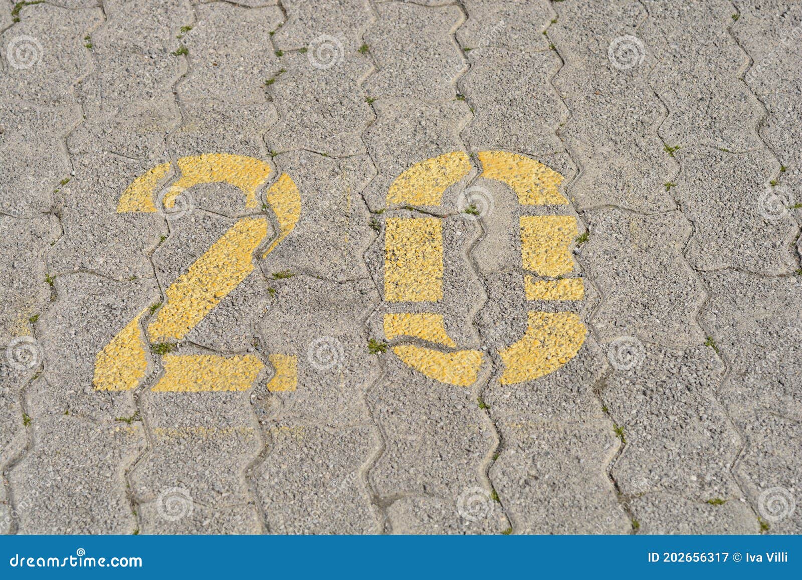 Number twenty stock image. Image of outdoor, yellow - 202656317