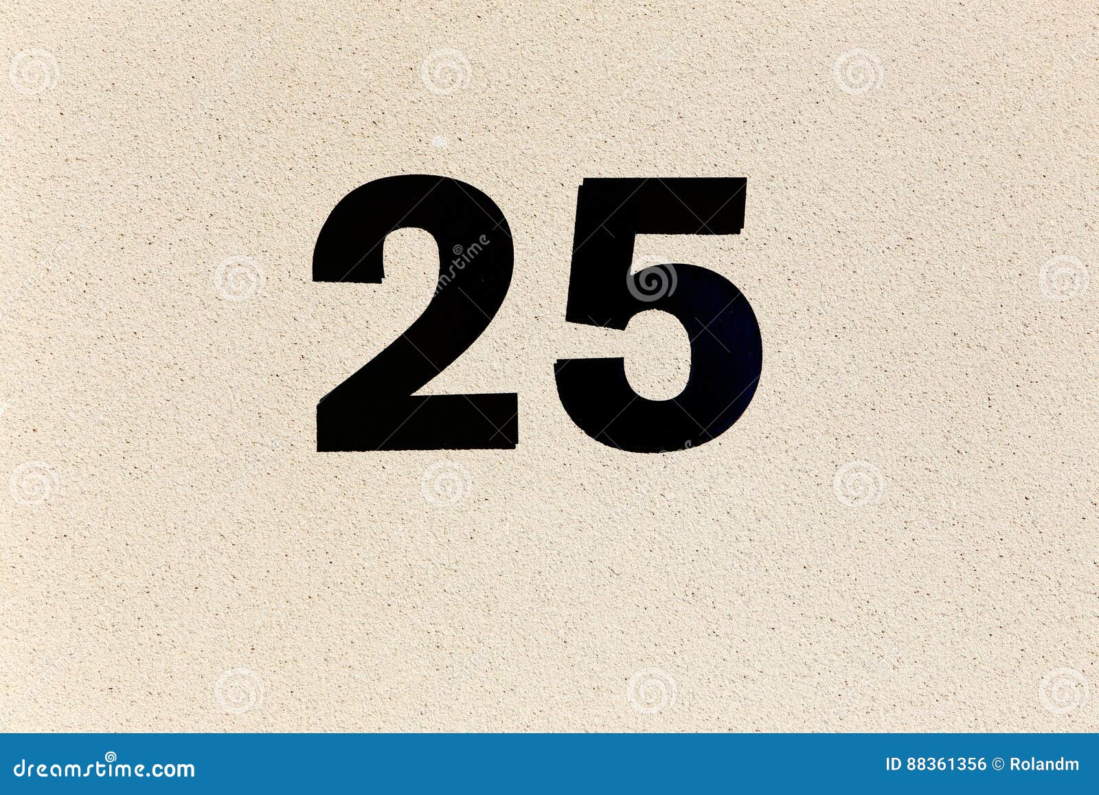 Number twenty five stock photo. Image of wall, architecture - 88361356