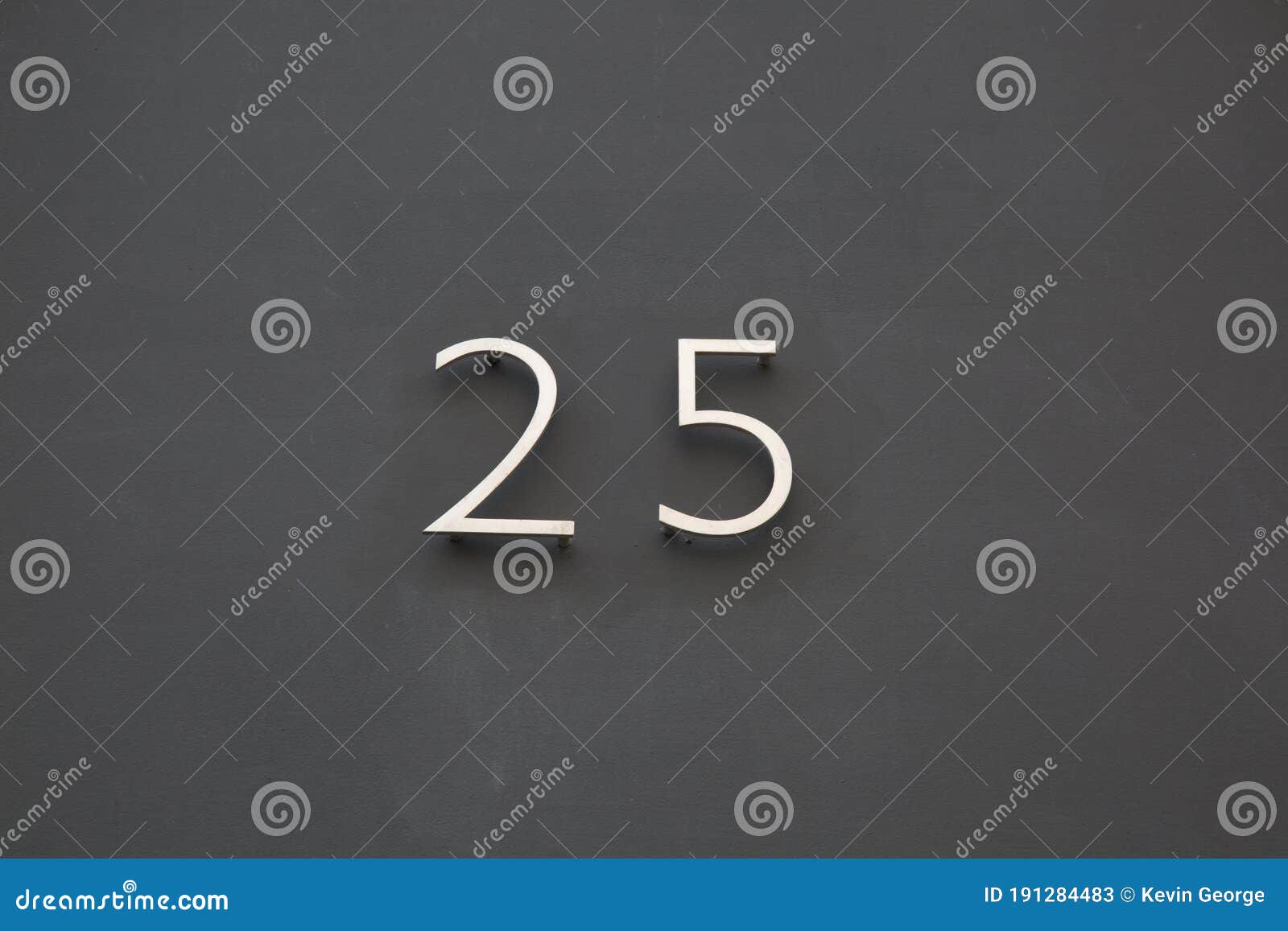 Number Twenty-Five on Wall stock image. Image of closeup - 191284483