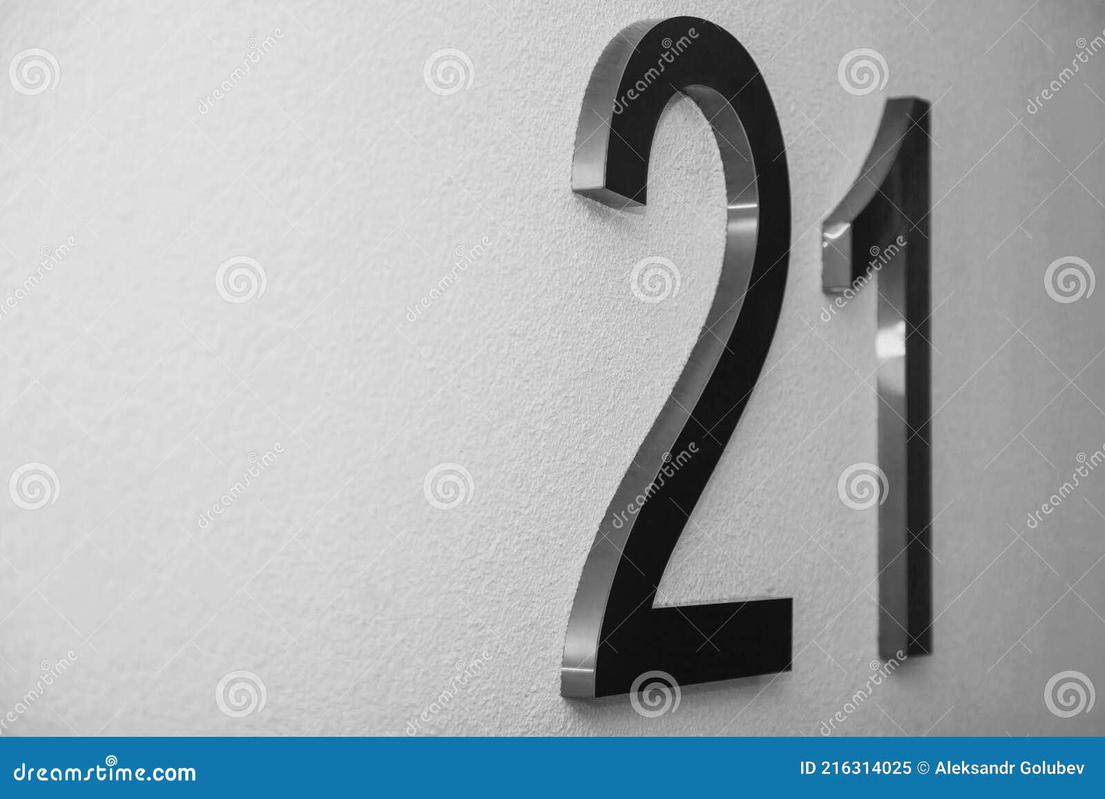 Number Twenty One on Texture Light Wall Stock Image - Image of ...