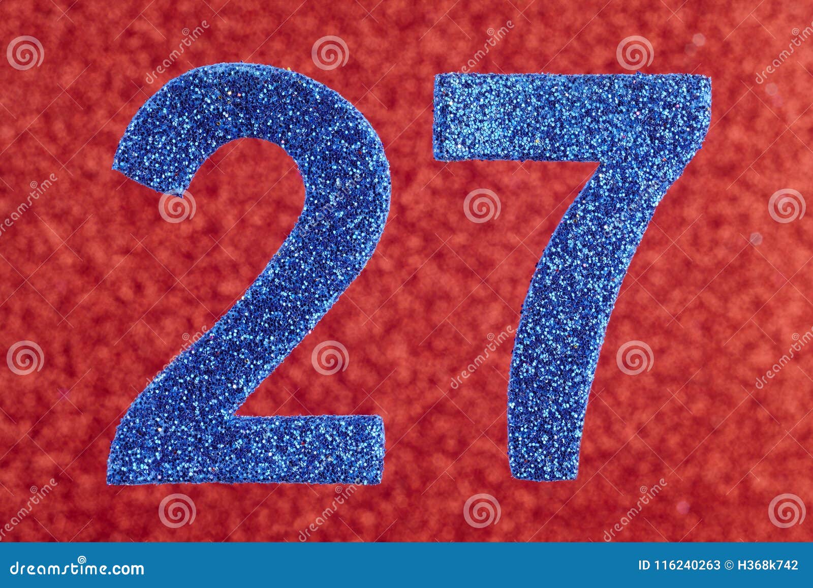 Number Twenty-seven Blue Color Over a Red Background. Anniversary Stock ... Number Twenty-seven Blue Color Over a Red Background. Anniversary Stock ...