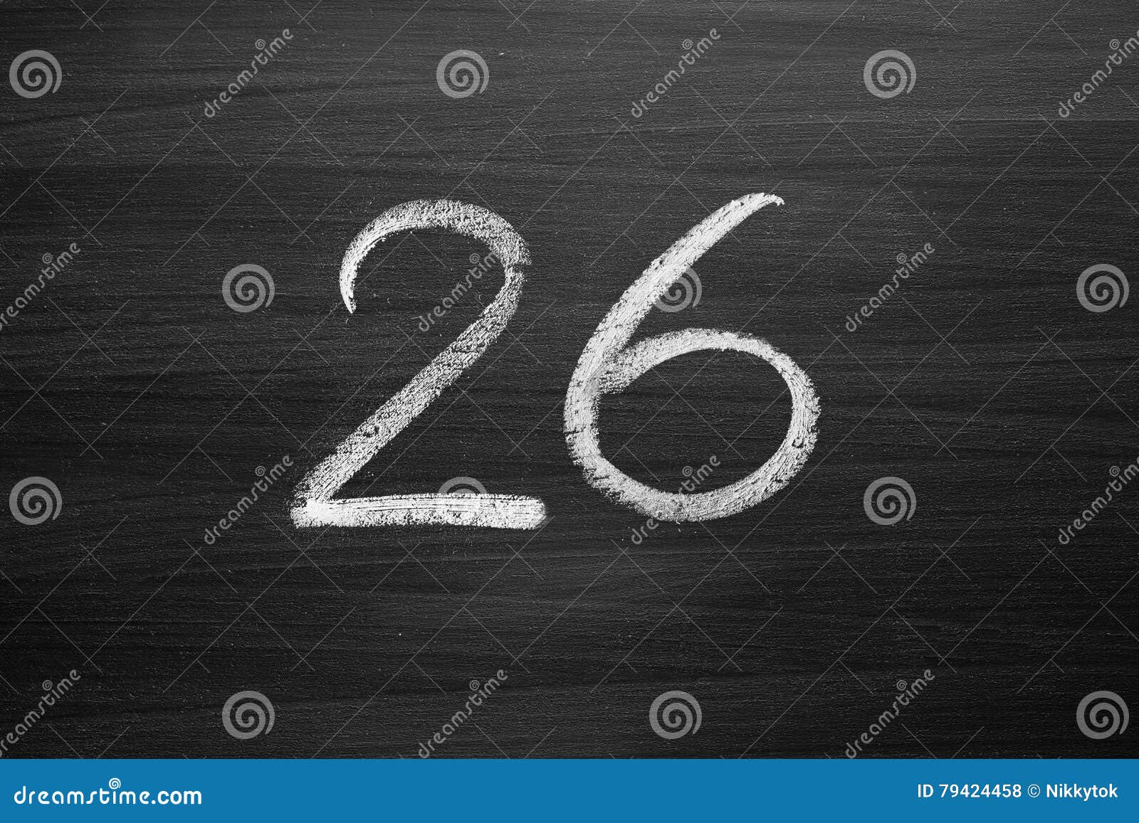 Number Twenty Six Enumeration Written with a Chalk Stock Photo - Image ...