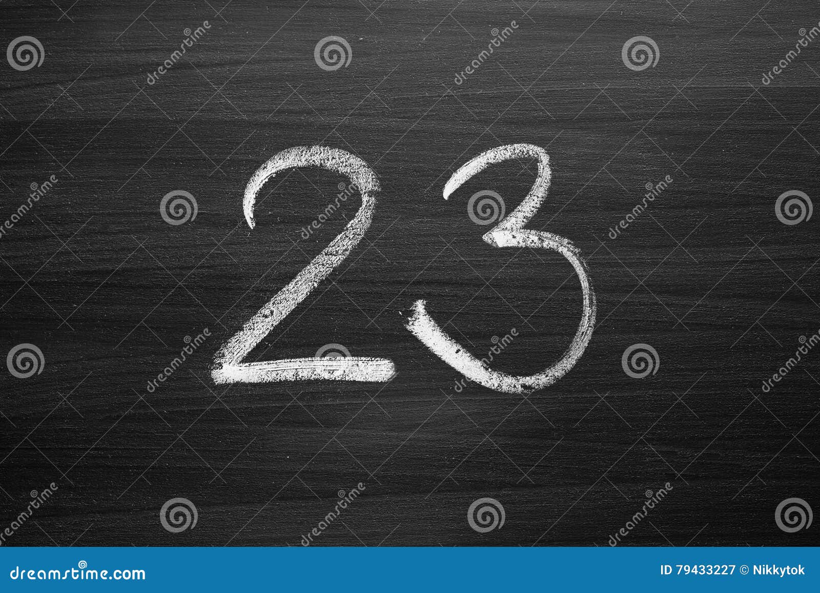 Number Twenty Three Enumeration Written with a Chalk Stock Image ...
