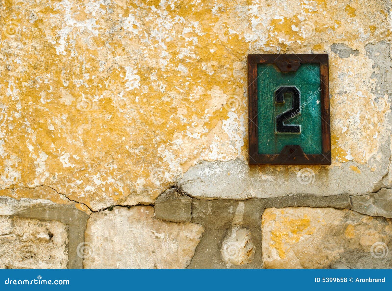 Number two stock photo. Image of wall, house, sign, rust - 5399658