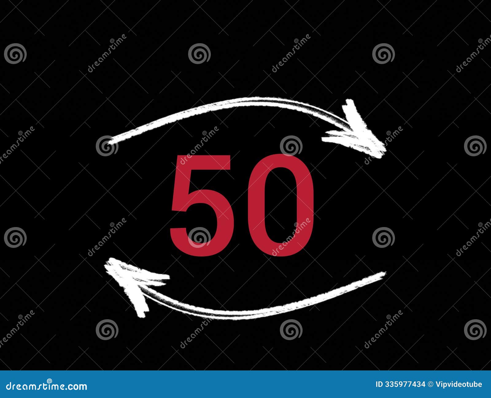 The Number 50 and Two Arrows Around it Stock Illustration ...