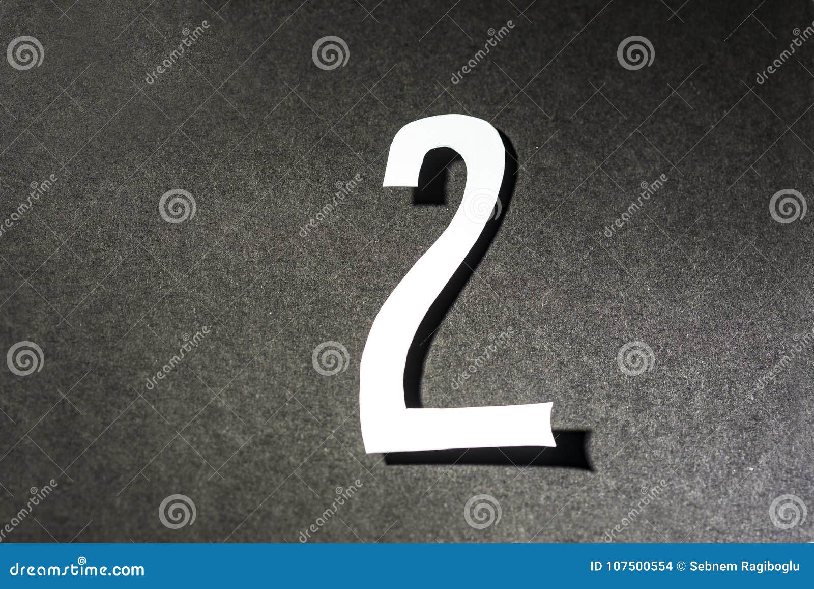 Number Two on the Black Background Stock Photo - Image of symbol ...