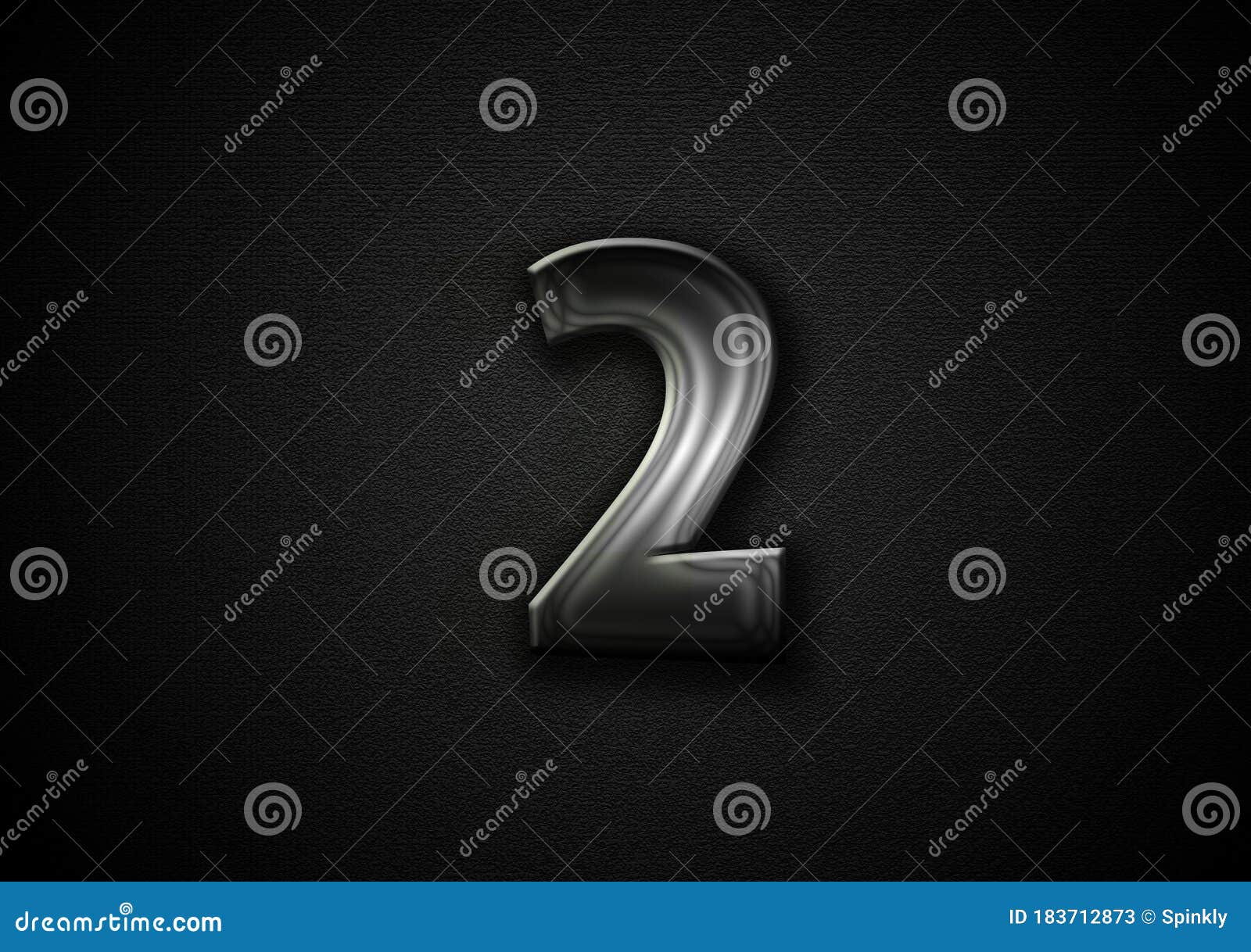 The Number Two in Black Textured Background Stock Illustration ...