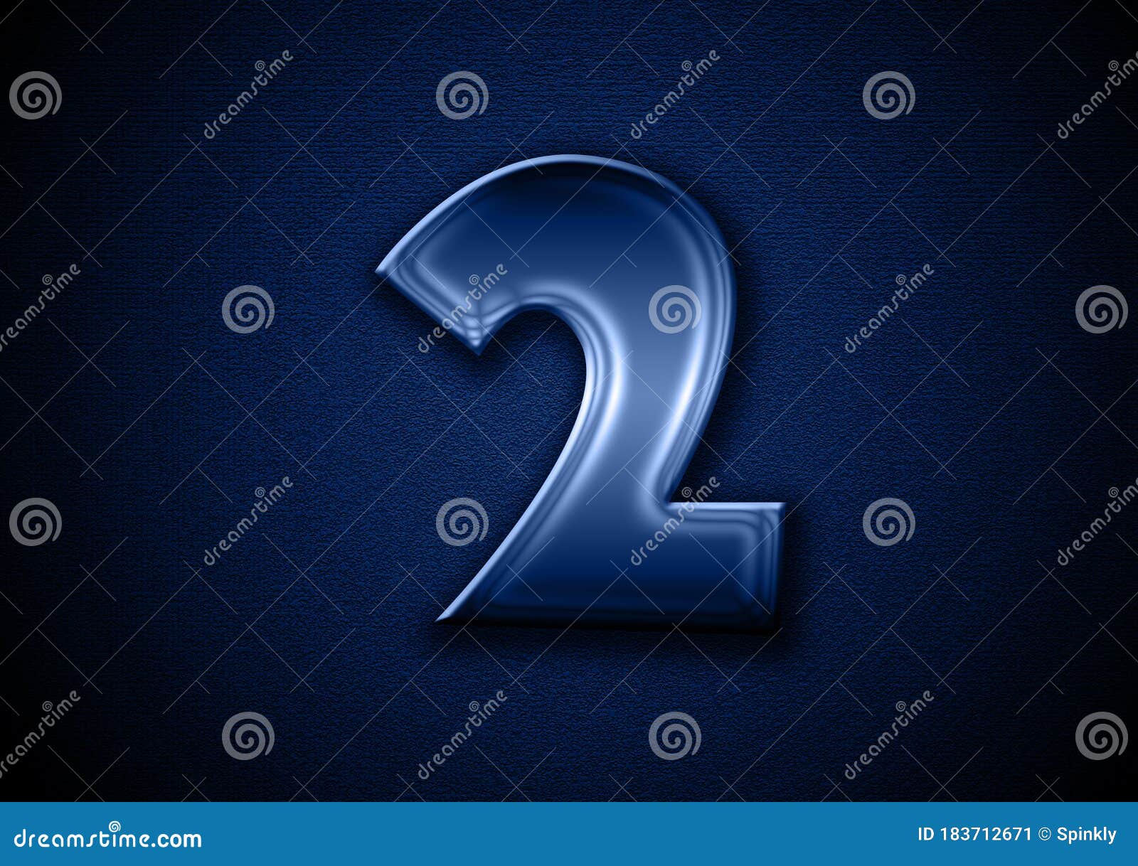 The Number Two in Blue Textured Background Stock Illustration ...
