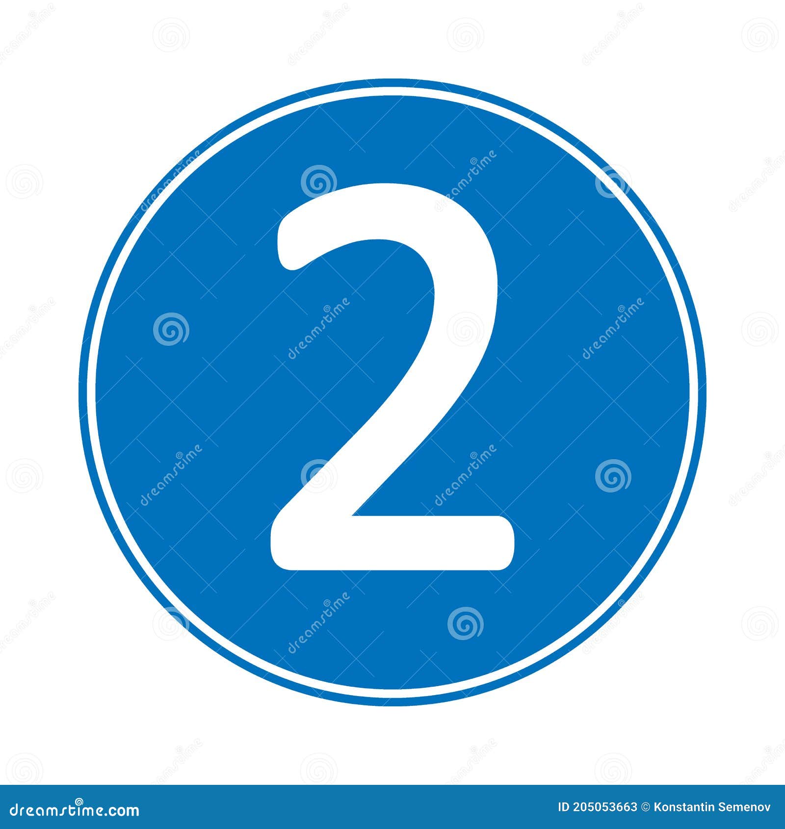 Number two button stock illustration. Illustration of isolated - 205053663